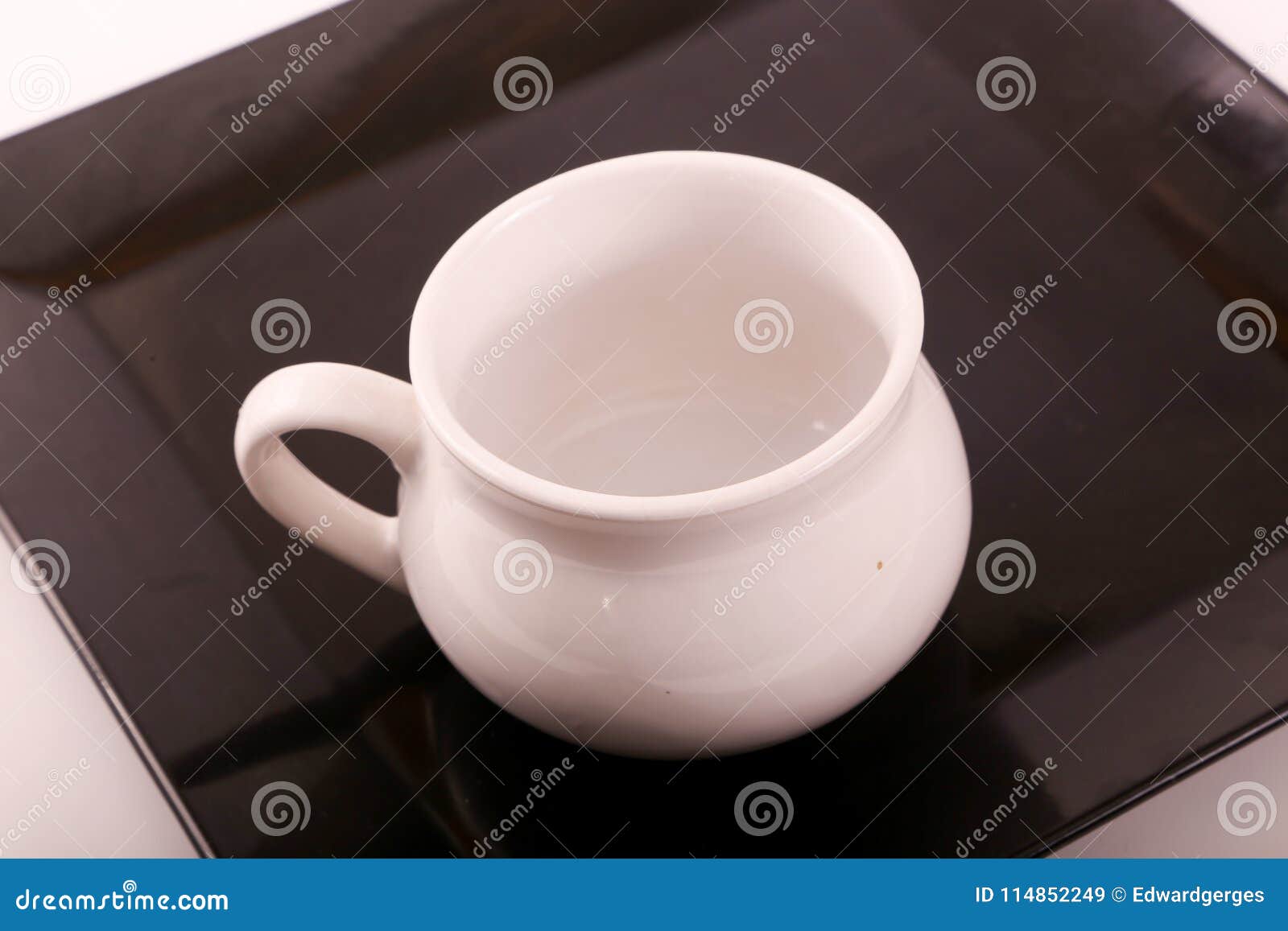 Pottery Bowl on Plate Top View Stock Image - Image of clay, ceramics ...