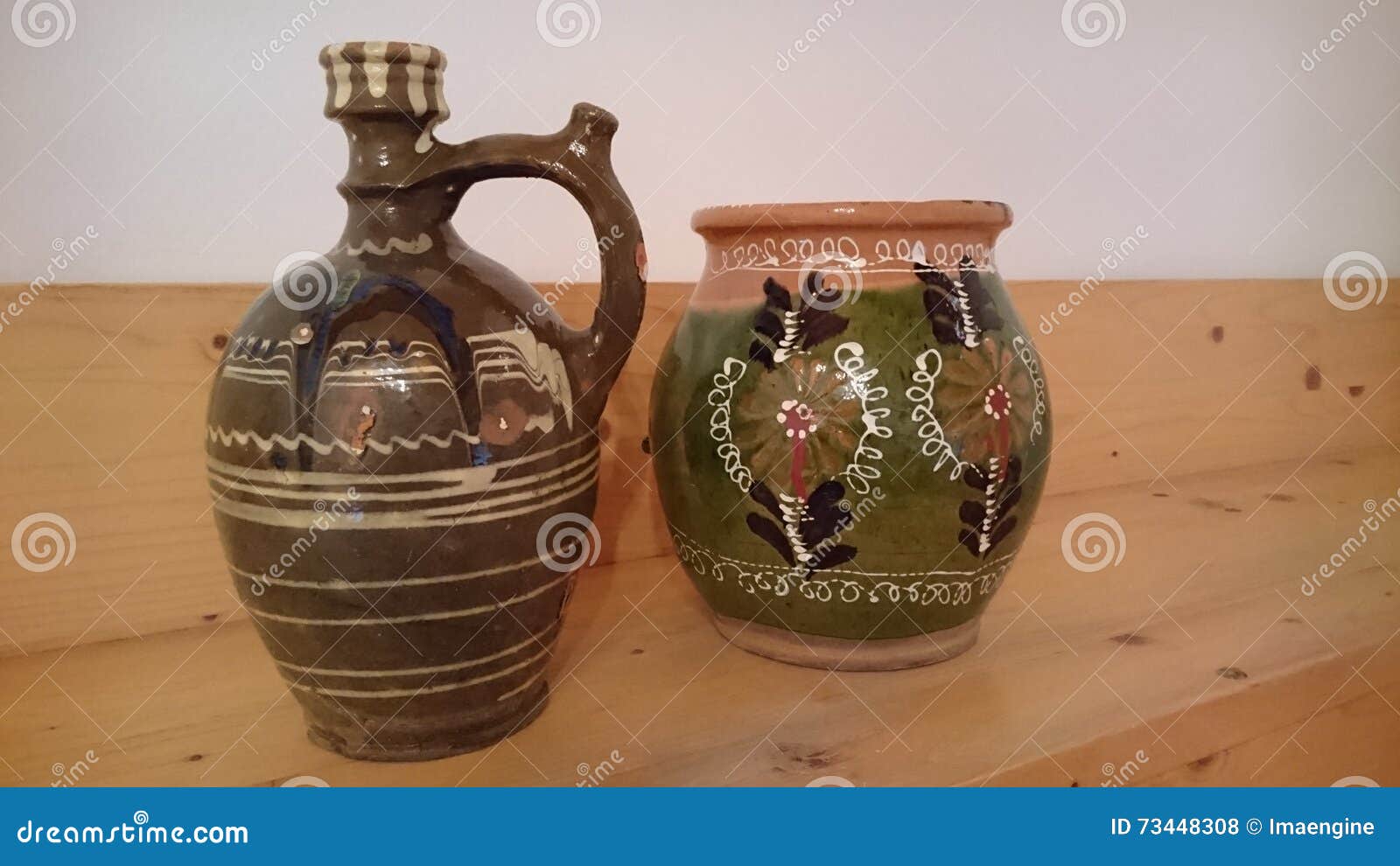 Pottery - Ceramic Objects of Traditional Romanian Village Stock Photo ...