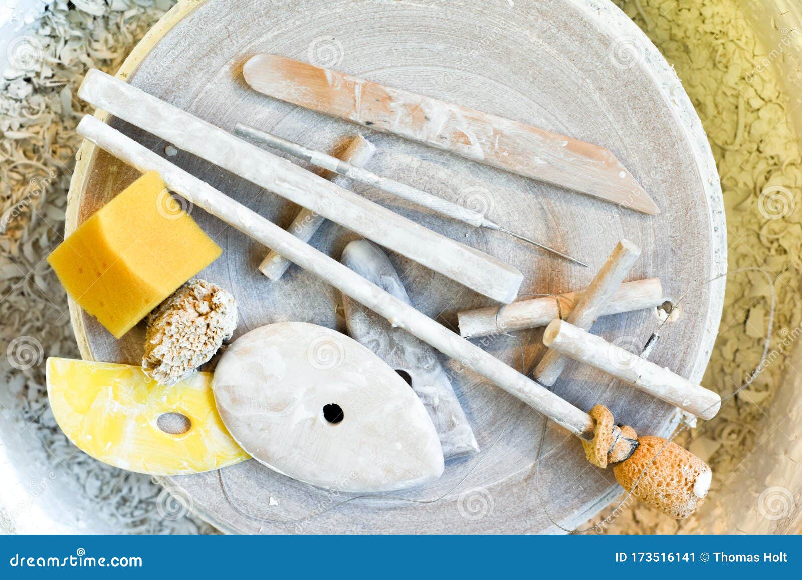 Pottery and Ceramics Tools for Making Art and Sculpture in a Workshop ...