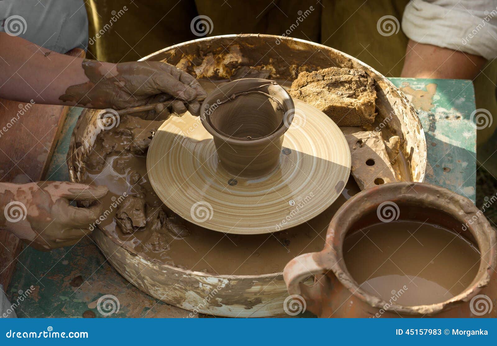 Pottery creating process stock image. Image of occupation - 45157983