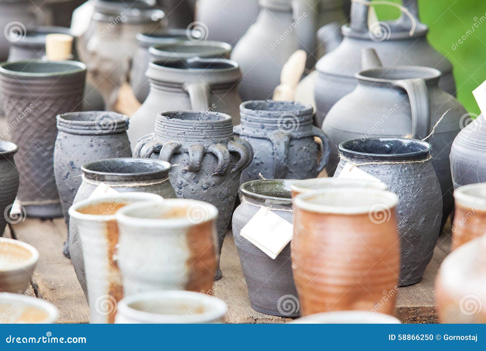 Pottery and Different Handicrafts at Market Stock Photo - Image of ...