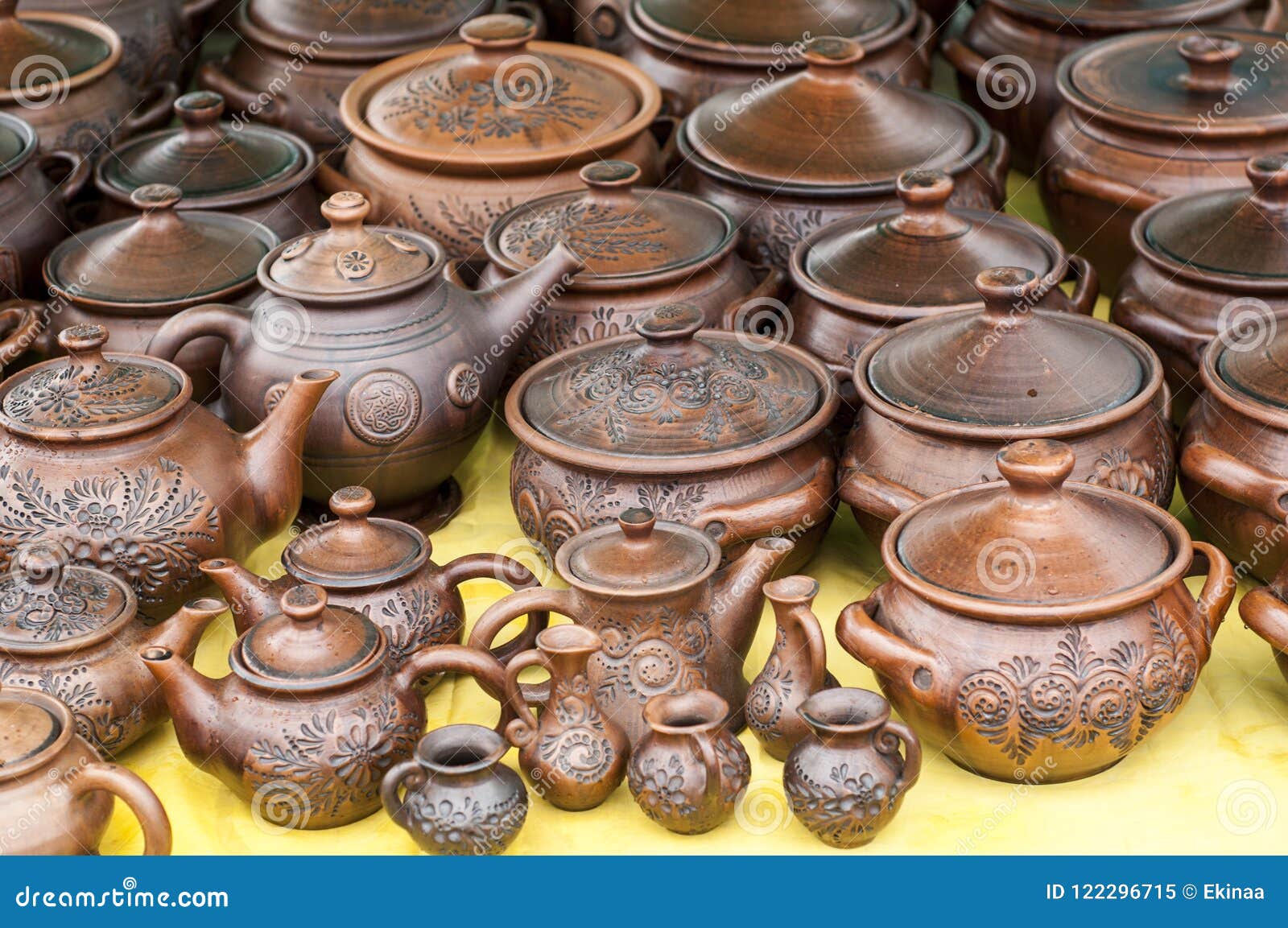 Pottery, Earthenware, Clayware, Crockery, Stoneware Stock Image - Image ...