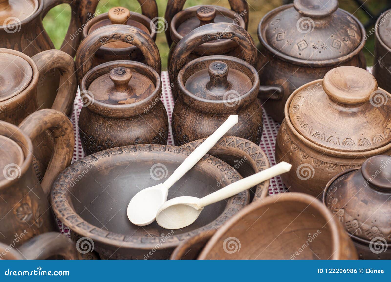 Pottery, Earthenware, Clayware, Crockery, Stoneware Stock Photo - Image ...
