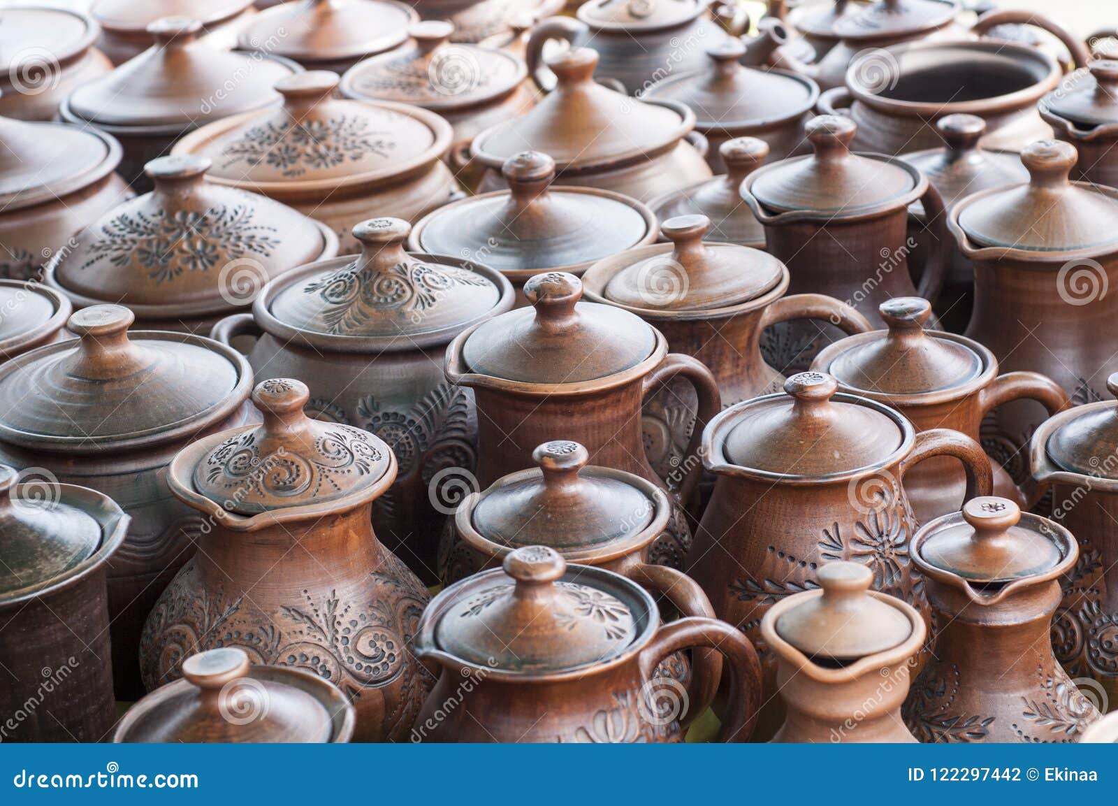 Pottery, Earthenware, Clayware, Crockery, Stoneware Stock Photo - Image ...