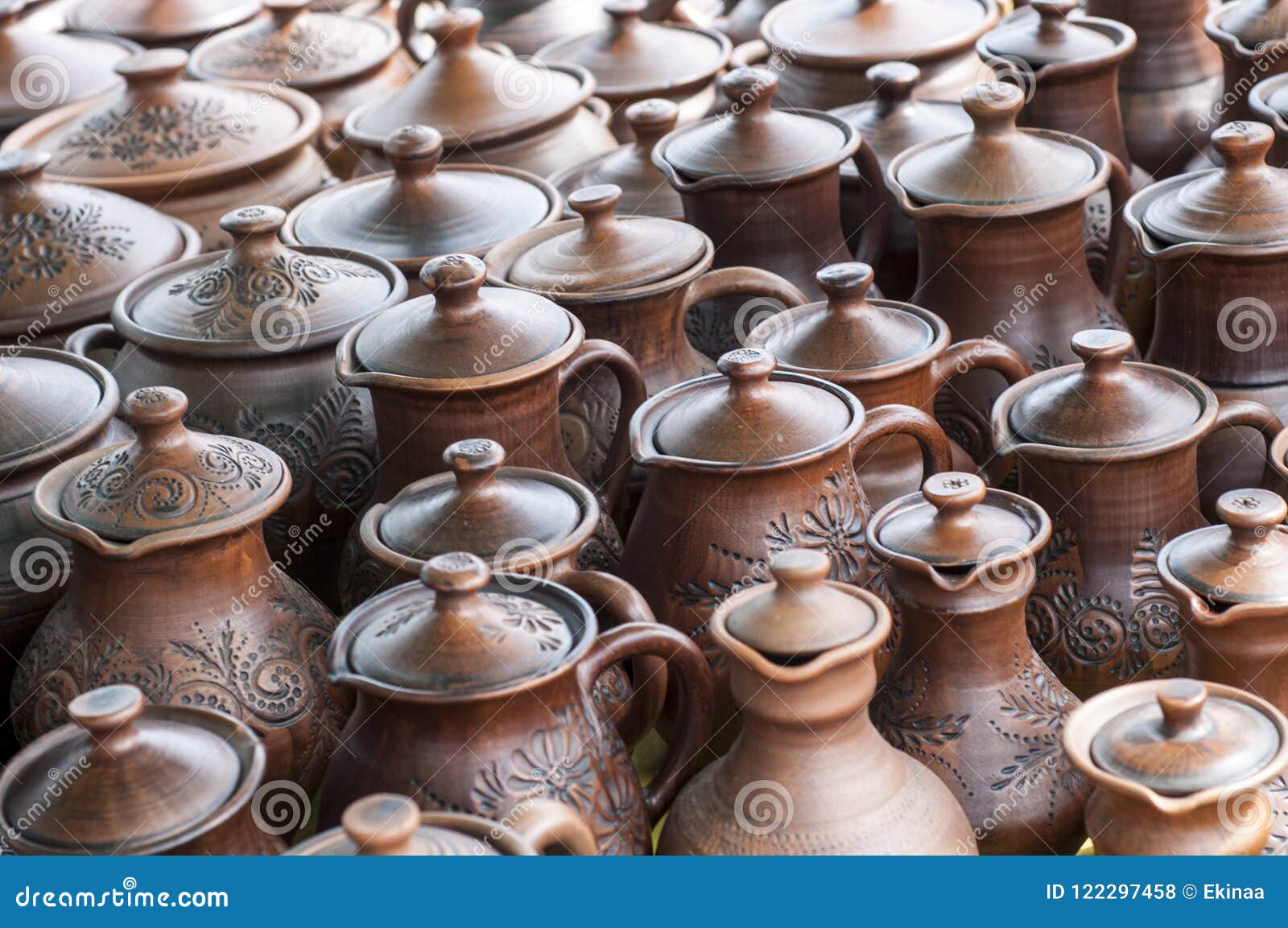 Pottery, Earthenware, Clayware, Crockery, Stoneware Stock Photo - Image ...