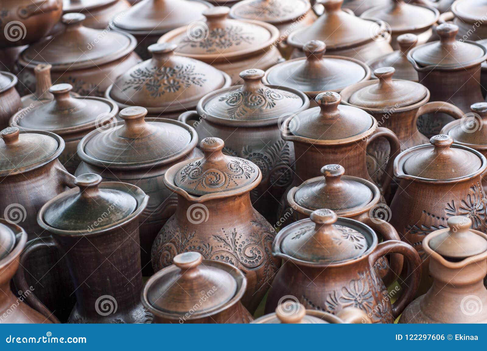 Pottery, Earthenware, Clayware, Crockery, Stoneware Stock Photo - Image ...