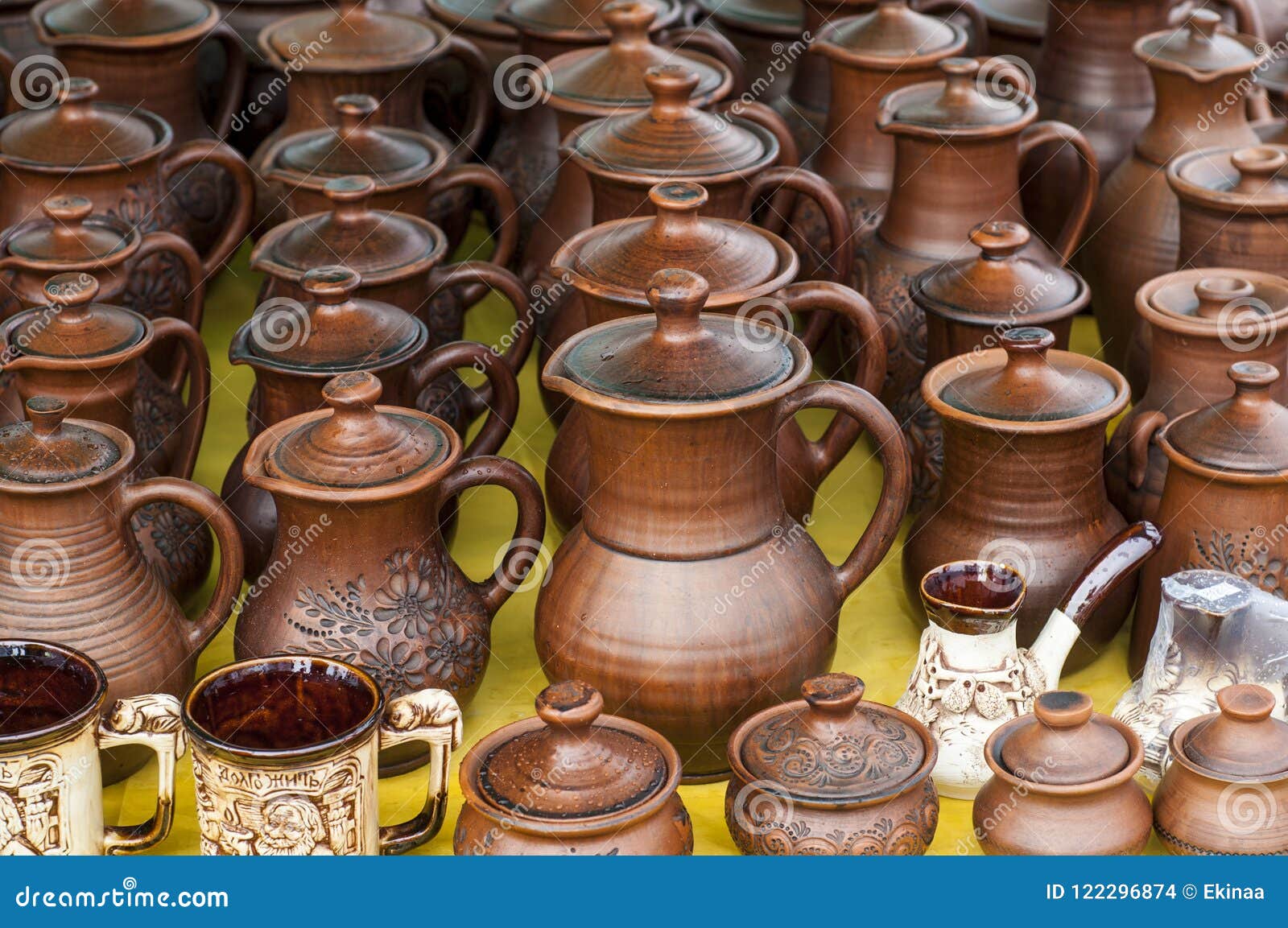 Pottery, Earthenware, Clayware, Crockery, Stoneware Stock Photo - Image ...