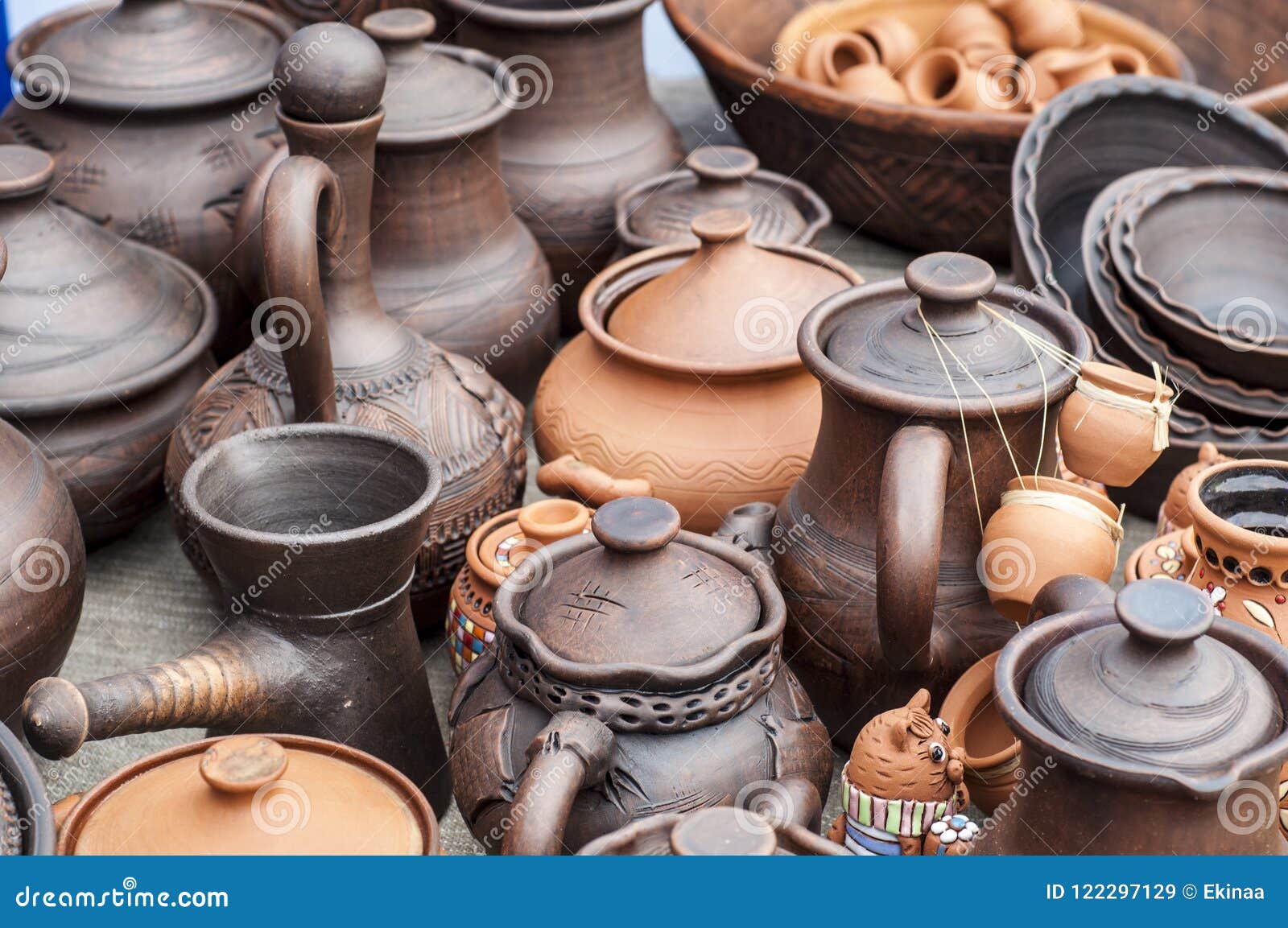 Pottery, Earthenware, Clayware, Crockery, Stoneware Stock Image - Image ...