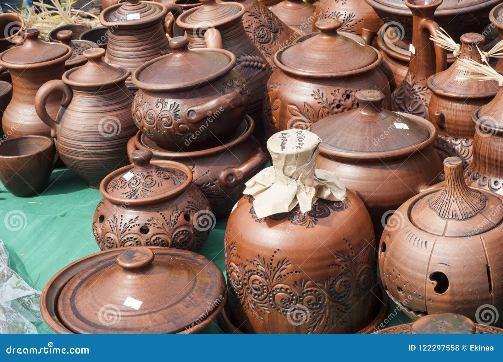 Pottery, Earthenware, Clayware, Crockery, Stoneware Stock Photo - Image ...