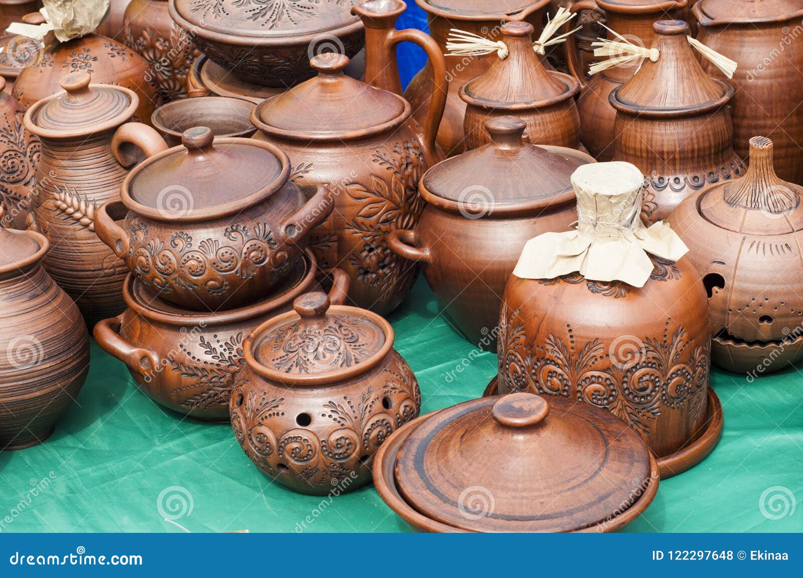 Pottery, Earthenware, Clayware, Crockery, Stoneware Stock Photo - Image ...