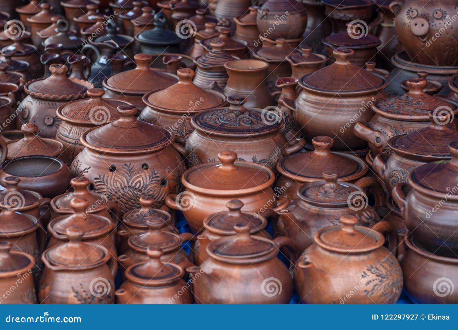Pottery, Earthenware, Clayware, Crockery, Stoneware Stock Image - Image ...