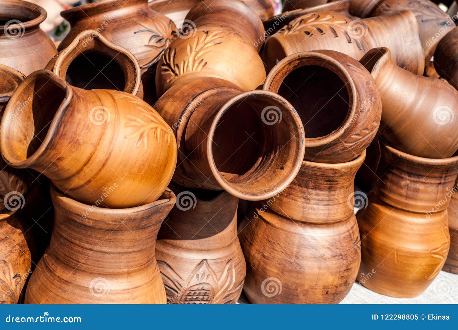 Pottery, Earthenware, Clayware, Crockery, Stoneware Stock Image - Image ...