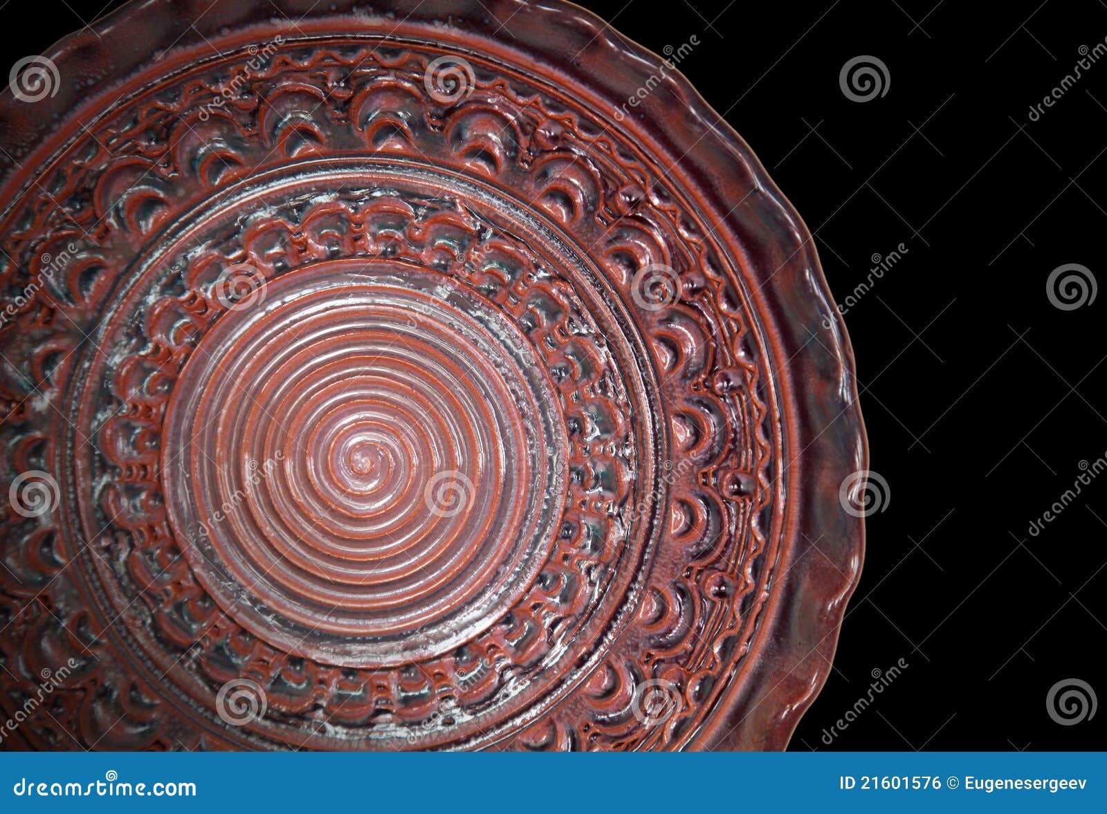 Pottery glazed plate stock photo. Image of jiguline, artistic - 21601576