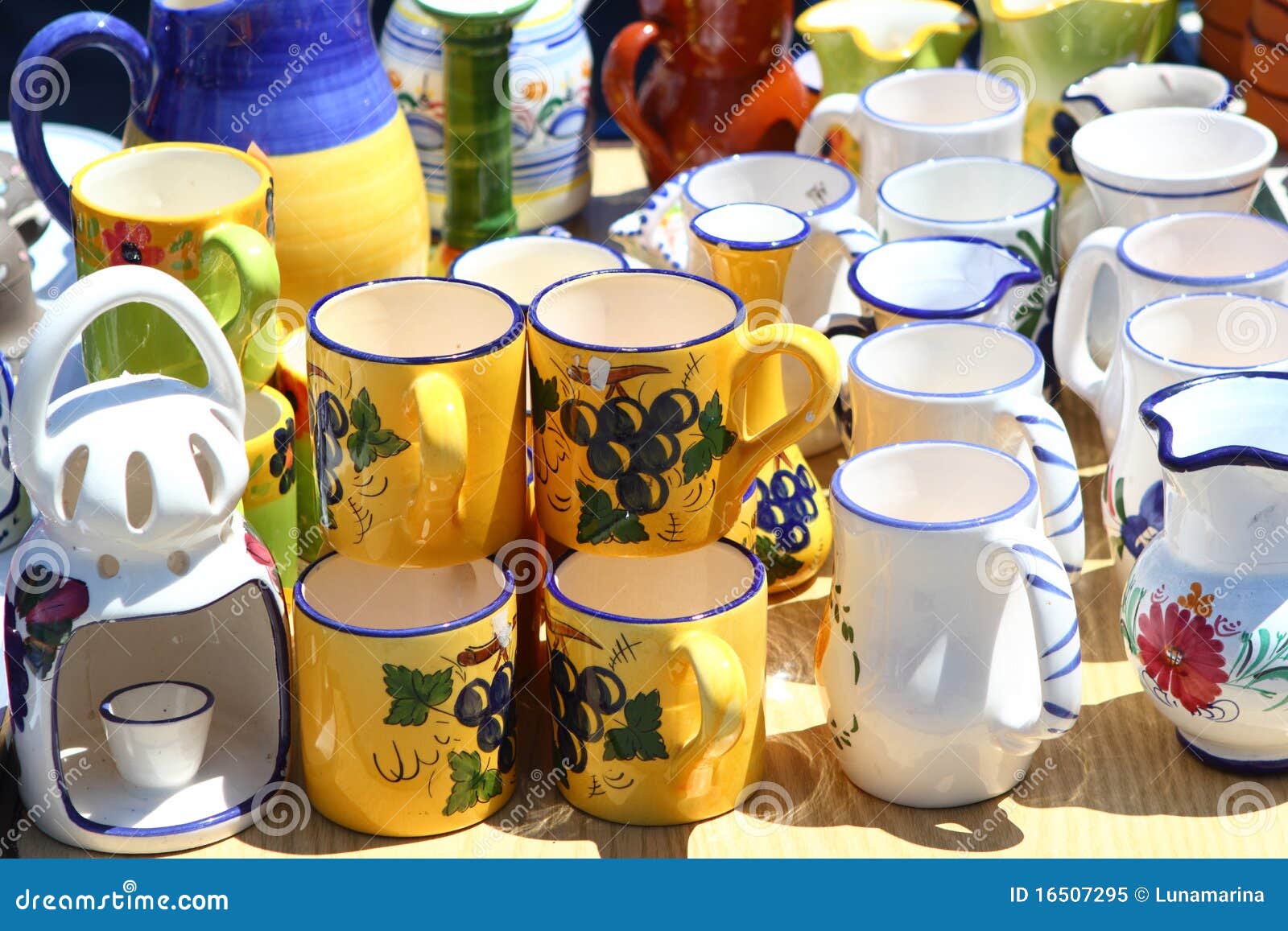 Pottery Handcraft Jar Cup from Mediterranean Stock Image - Image of ...