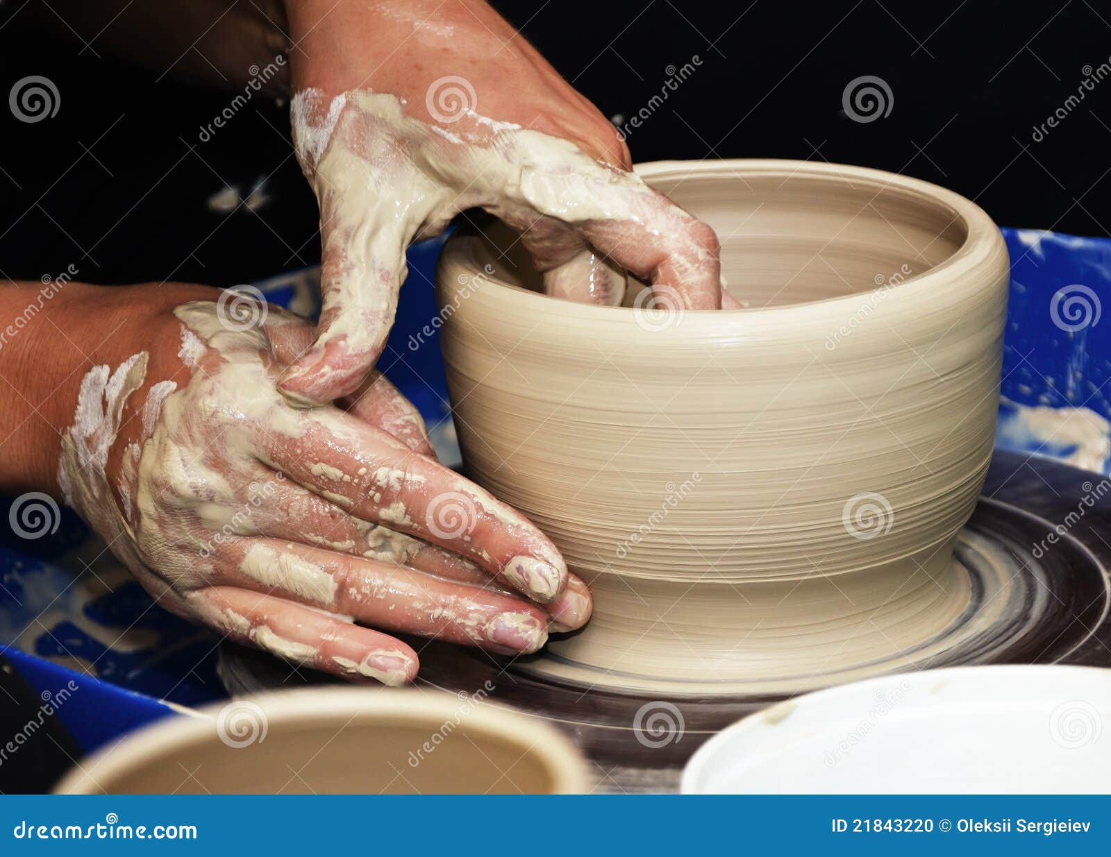 Pottery handmade stock photo. Image of making, designer - 21843220
