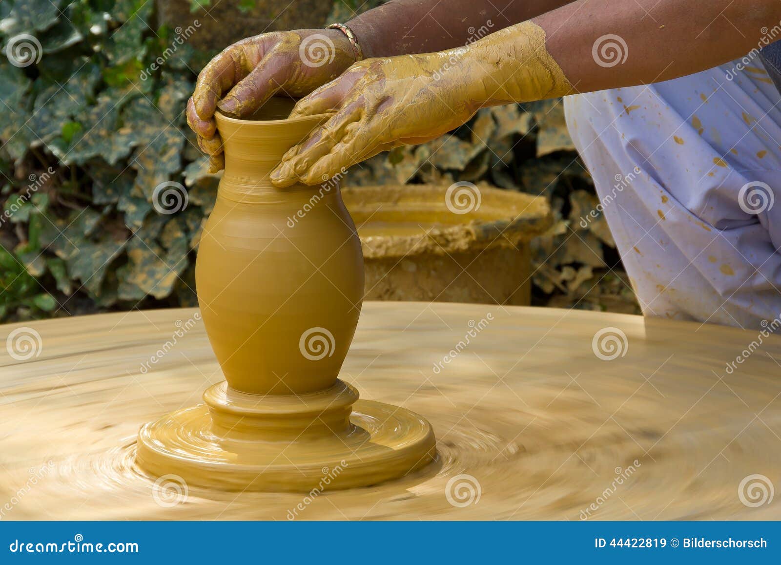 Pottery 3 stock image. Image of dexterity, handmade, sanding - 44422819