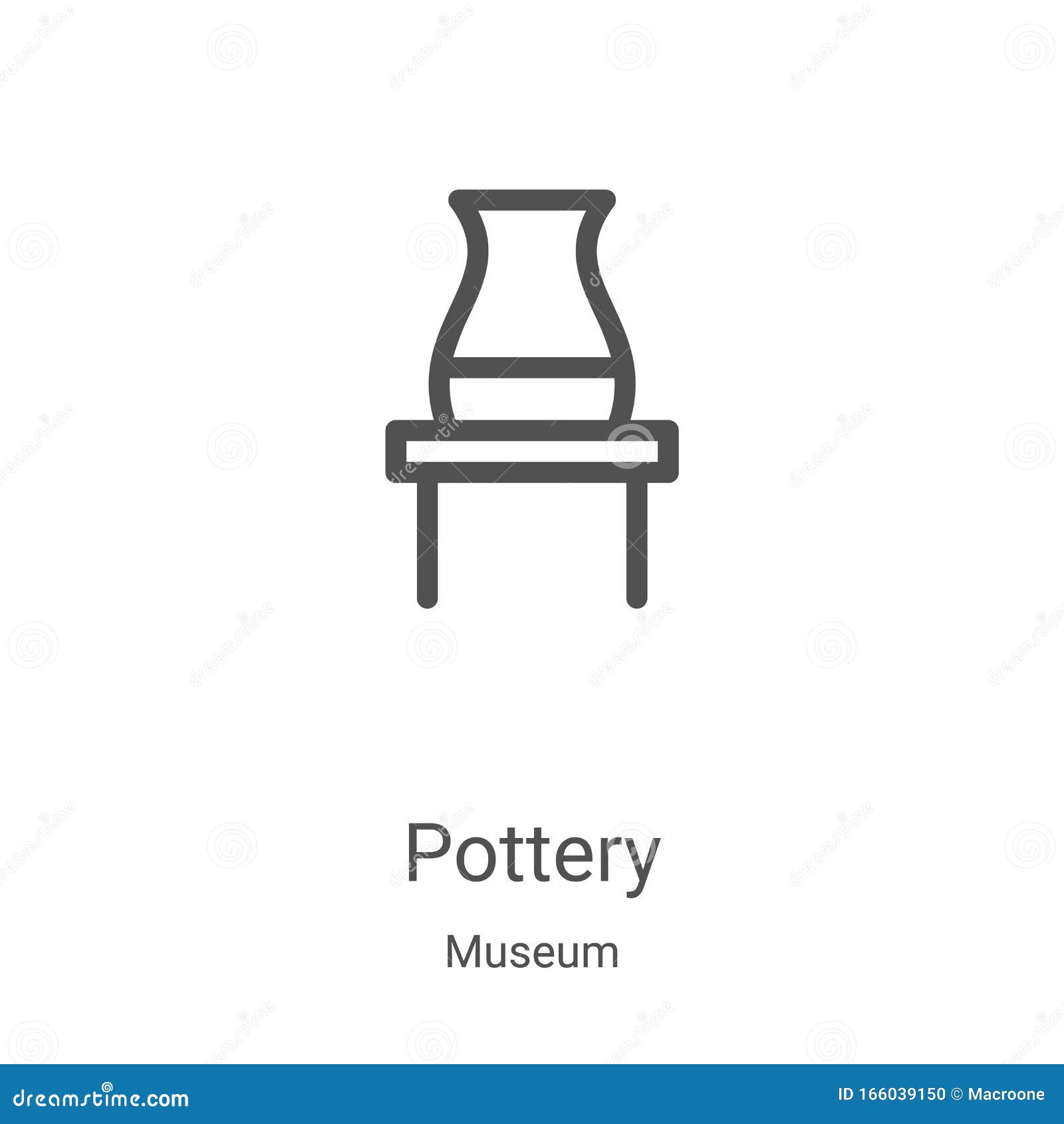Pottery Icon Vector from Museum Collection. Thin Line Pottery Outline ...