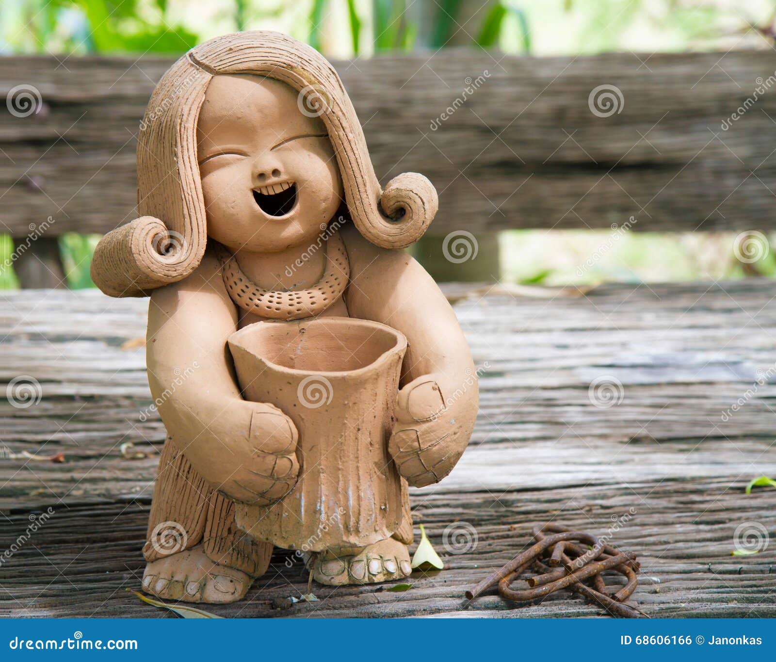 Pottery Lady Doll stock photo. Image of doll, grass, asia - 68606166