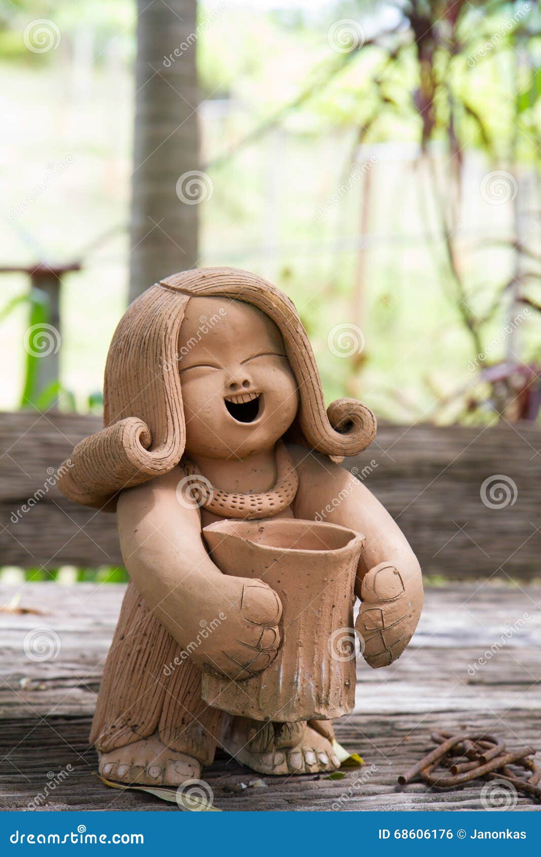 Pottery Lady Doll stock photo. Image of outdoor, joyful - 68606176