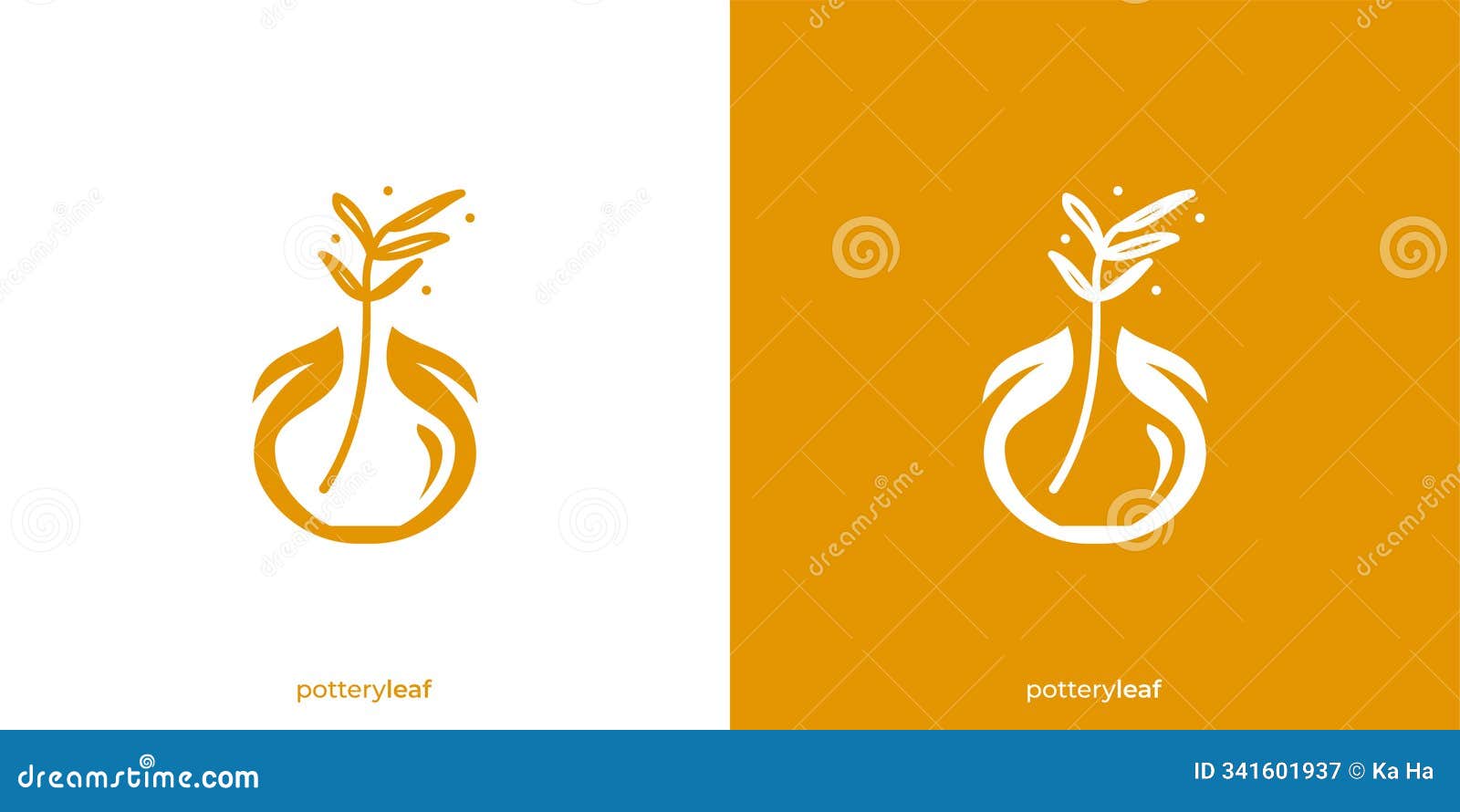 Simple Handmade Pottery Logo Aesthetic Decorative Plants with ...