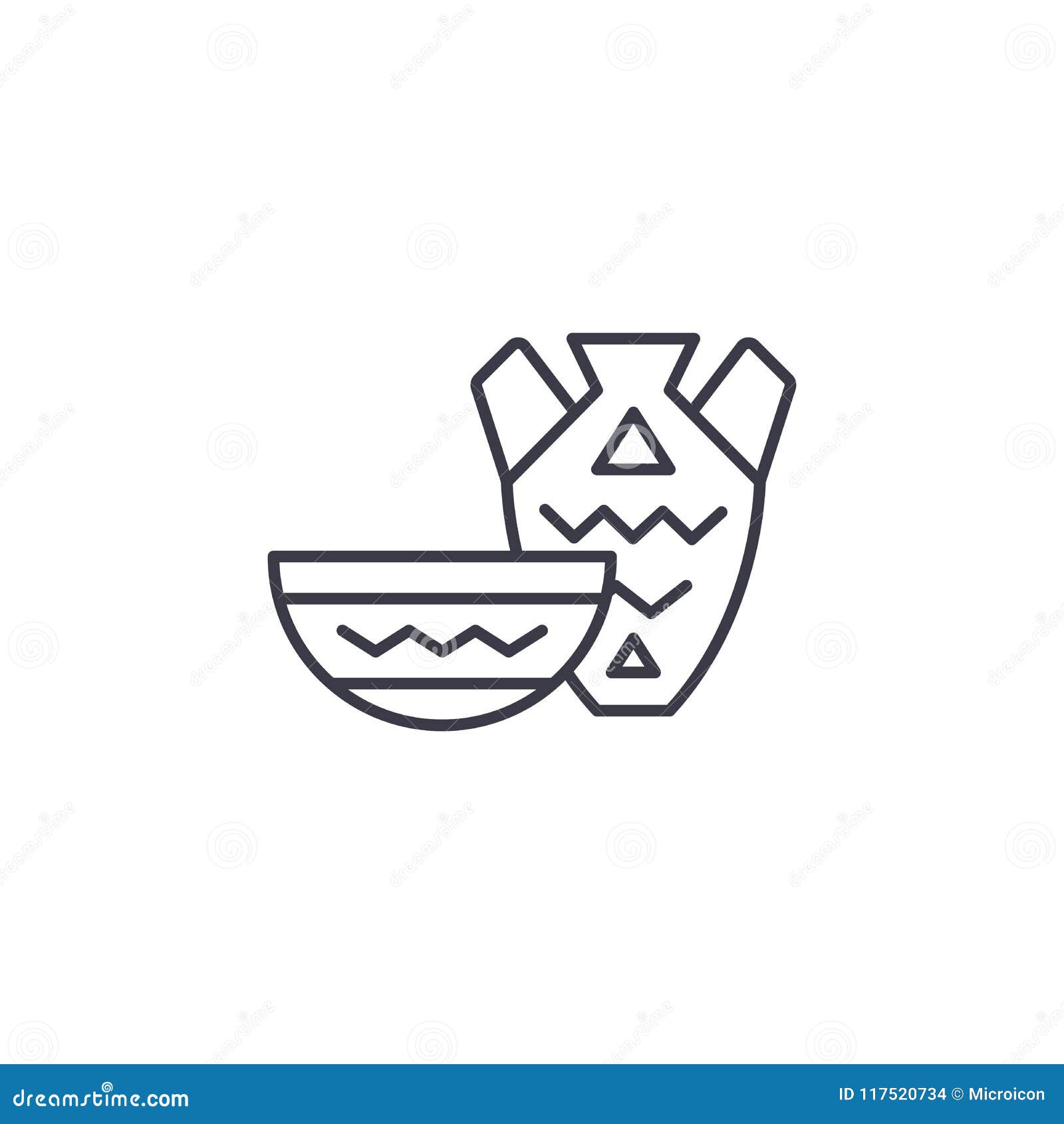 Pottery Linear Icon Concept. Pottery Line Vector Sign, Symbol ...