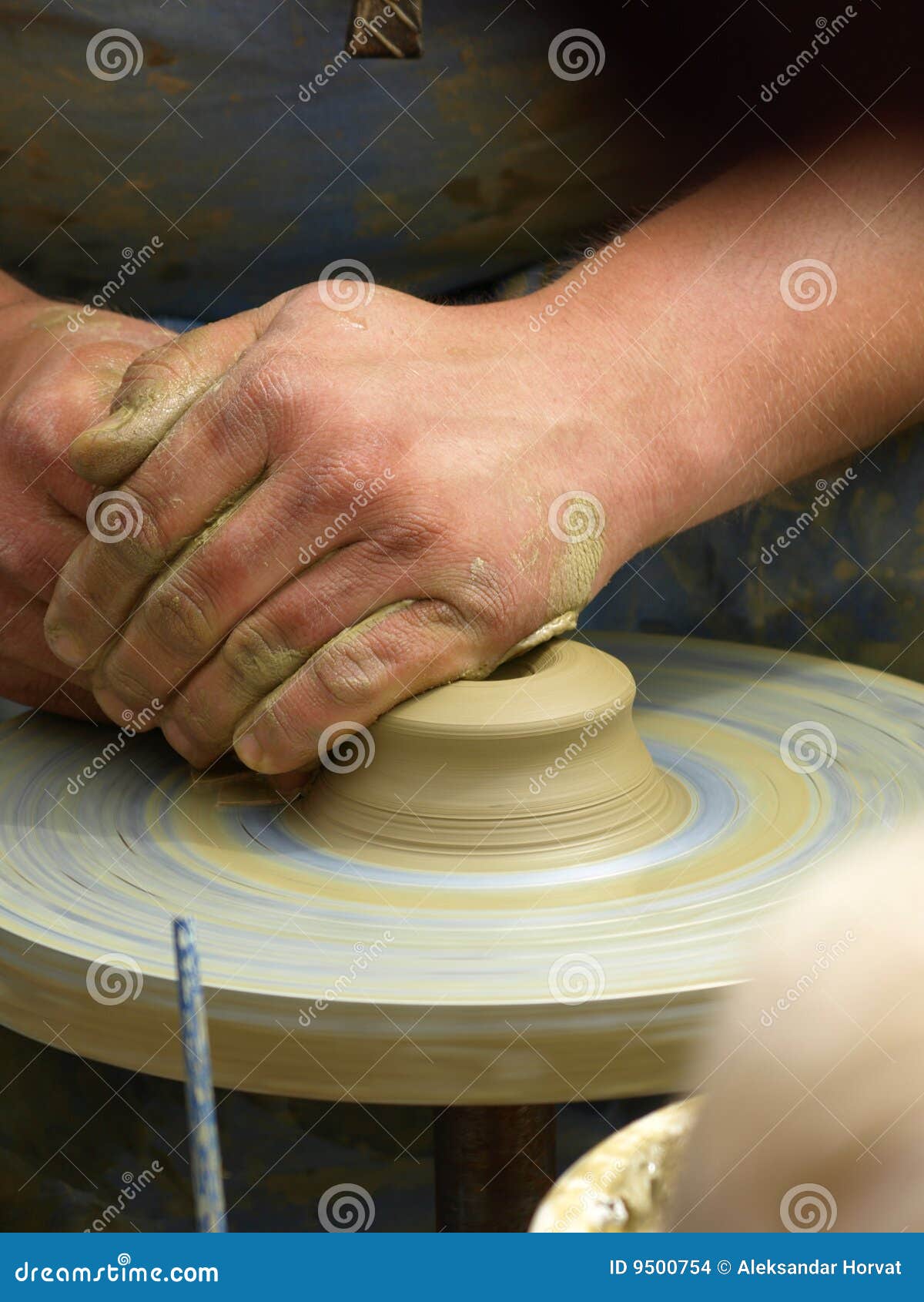 Pottery making stock photo. Image of clay, hollow, rotating - 9500754