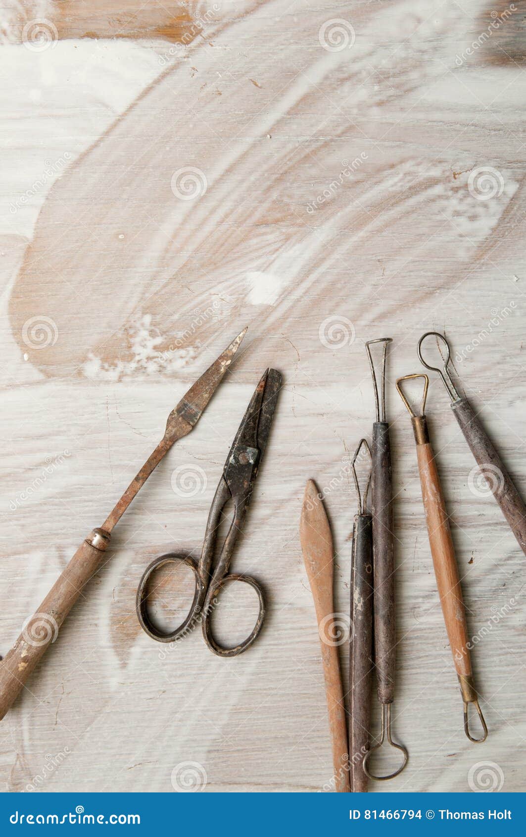 Pottery making tools stock photo. Image of worn, artist - 81466794