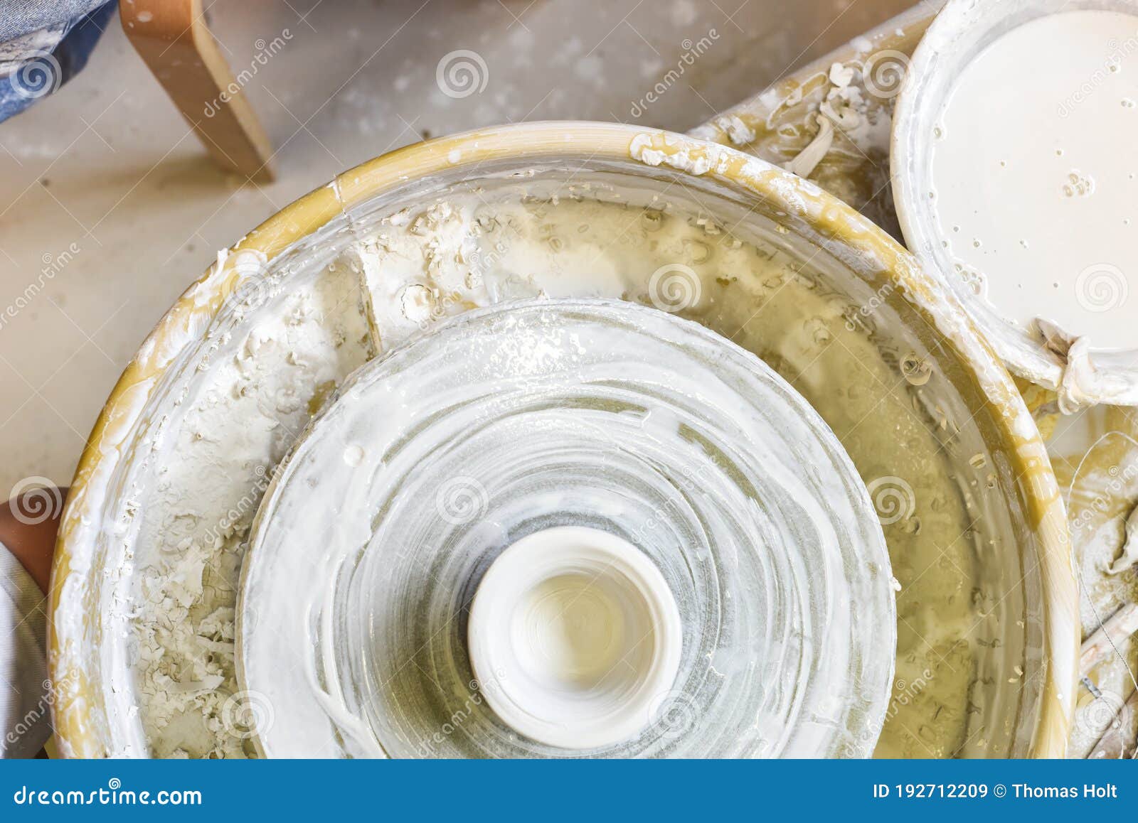 Pottery Making Wheel in a Ceramics Workshop Stock Image - Image of high ...
