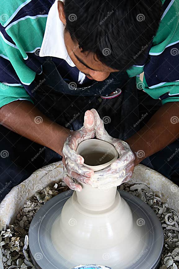 Pottery man stock image. Image of ceramic, recreation - 1025001