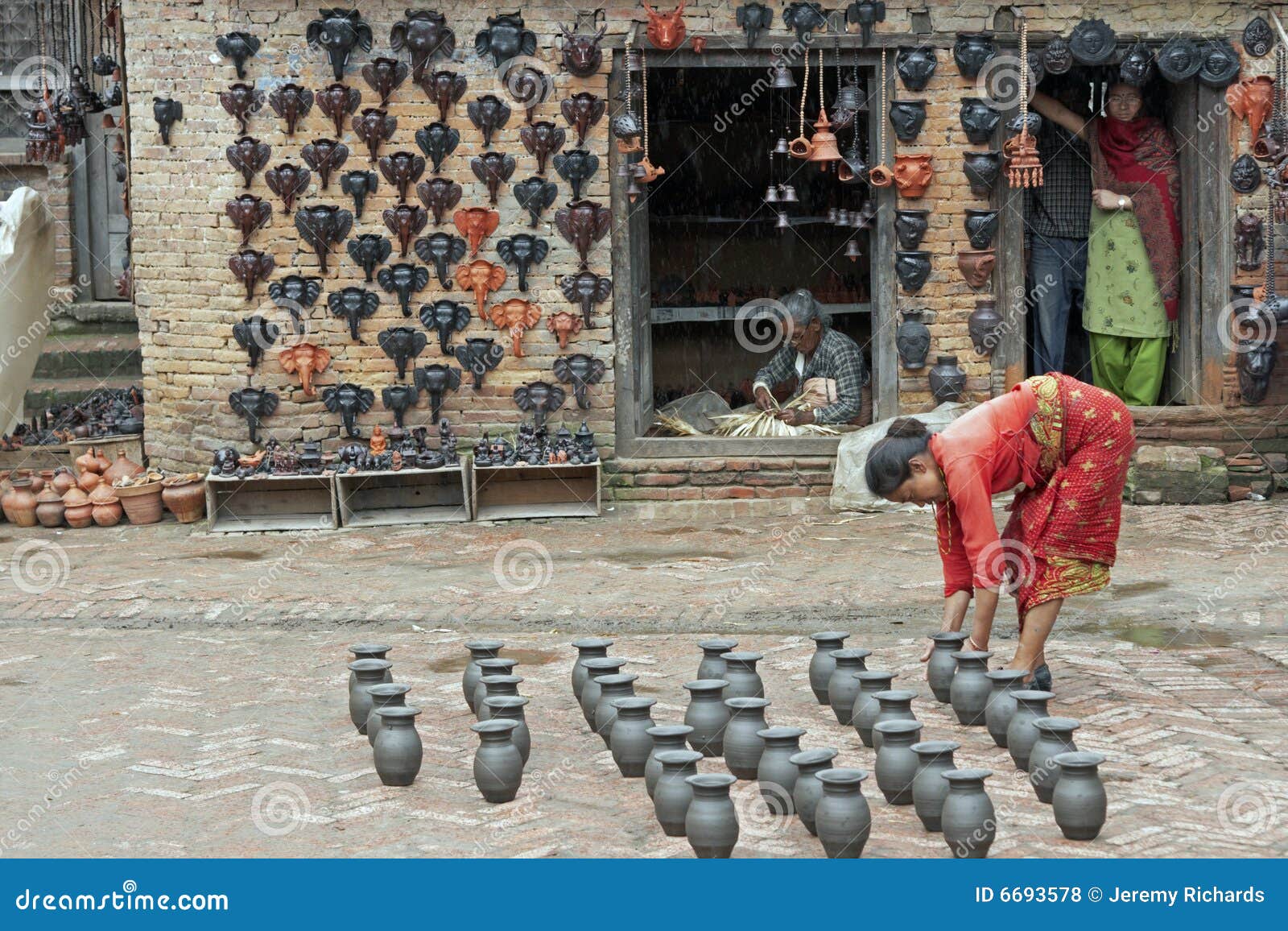Pottery Market editorial stock photo. Image of lady, container - 6693578