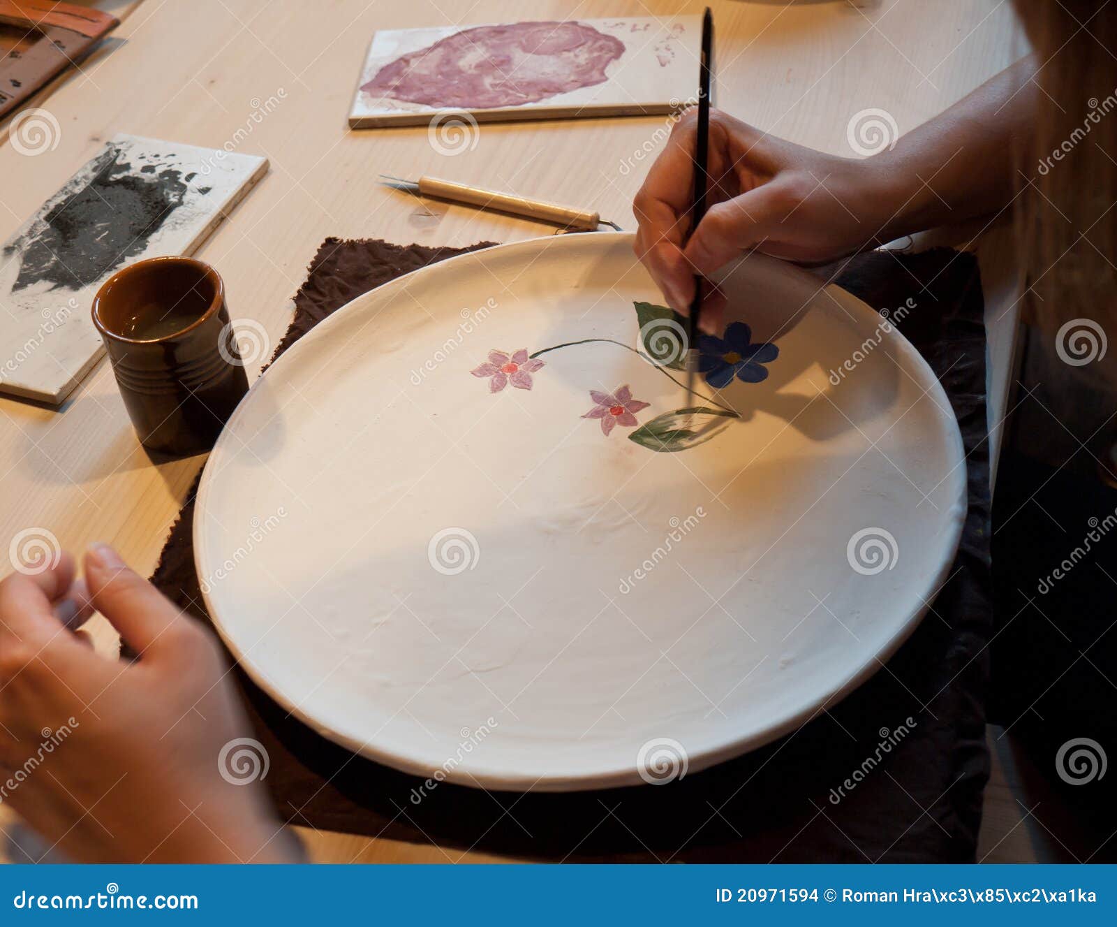 Pottery painting stock photo. Image of human, design - 20971594