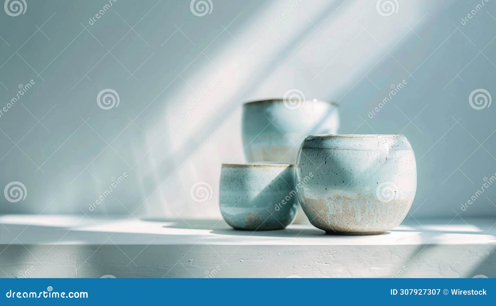 Pottery Photography - White and Blue Colors - AI Generated Digital Art ...