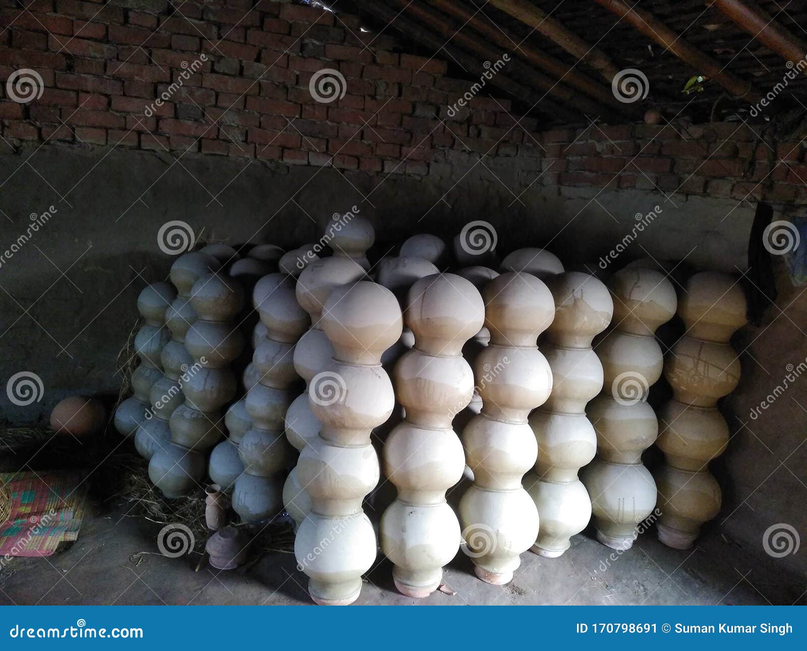 Potters Work in Rhika Madhubani Bihar India Stock Image - Image of ...