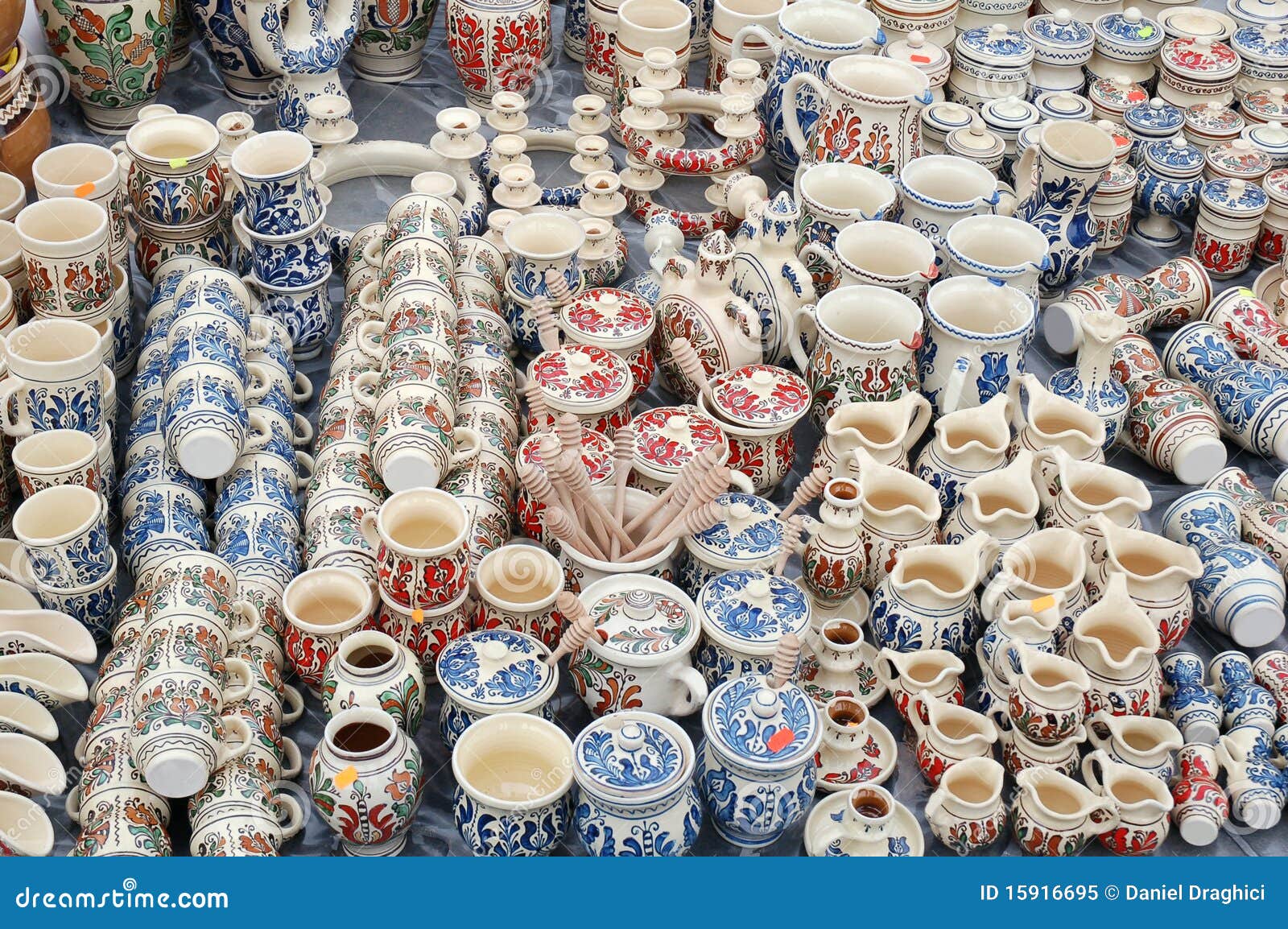 Pottery products on market stock image. Image of bazaar - 15916695