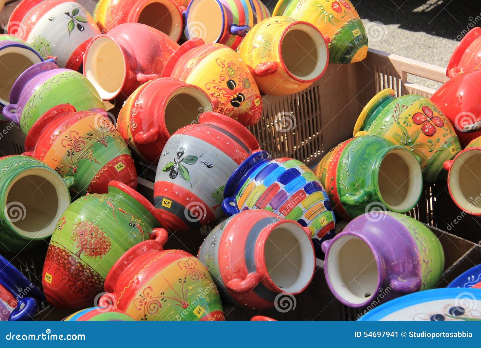 Pottery in the Provence stock image. Image of design - 54697941