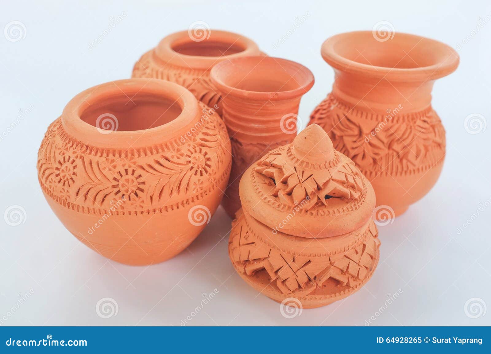 Pottery Set Traditional Thailand Stock Image - Image of earthenware ...