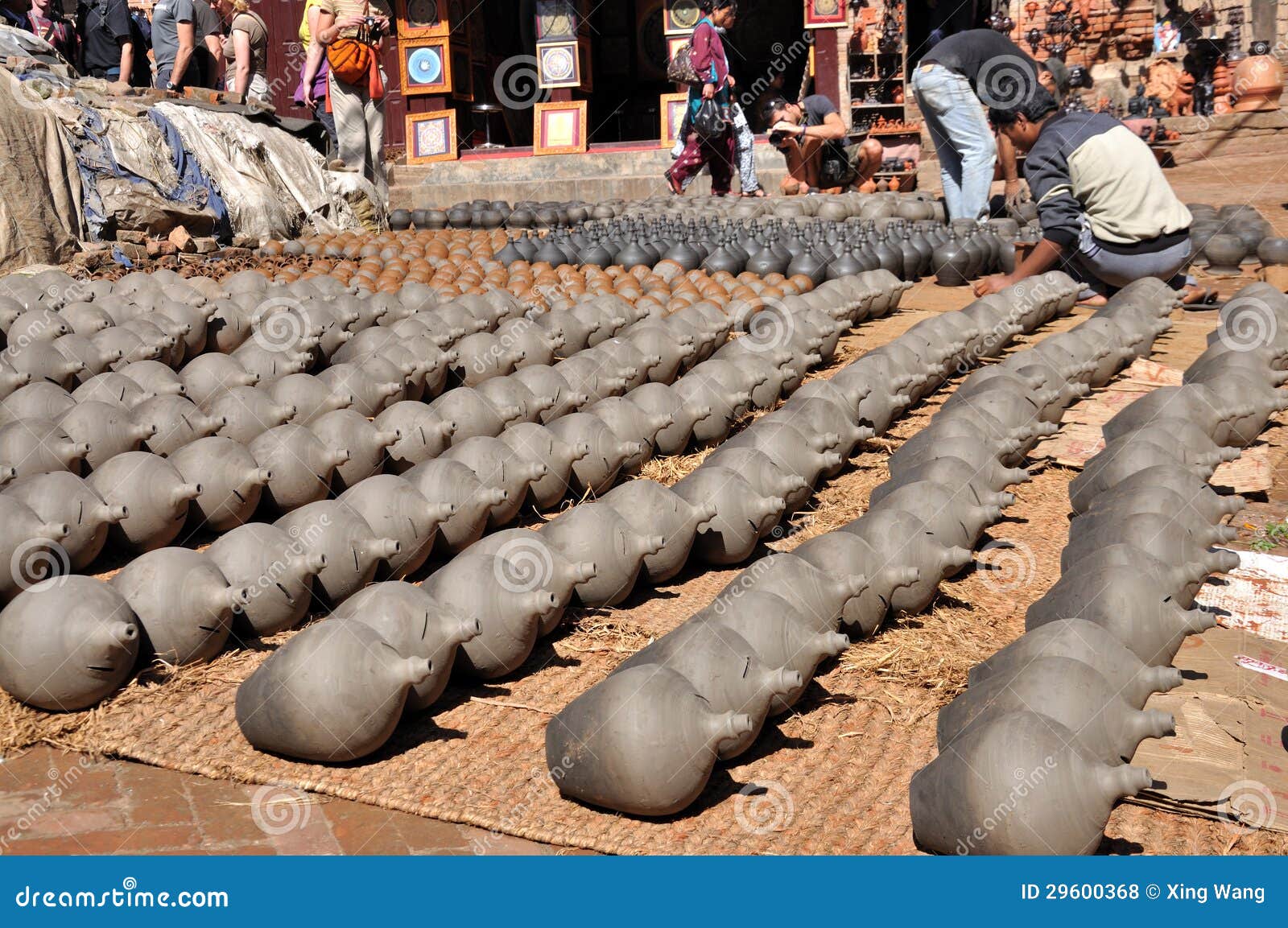 Pottery Square at Bhaktapur Editorial Stock Photo - Image of ...