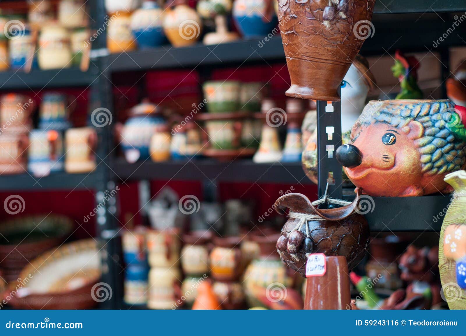 Pottery stand stock photo. Image of background, hanges - 59243116