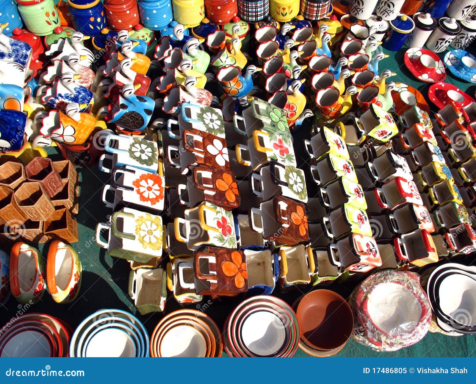 Pottery store stock image. Image of pots, colors, sale - 17486805