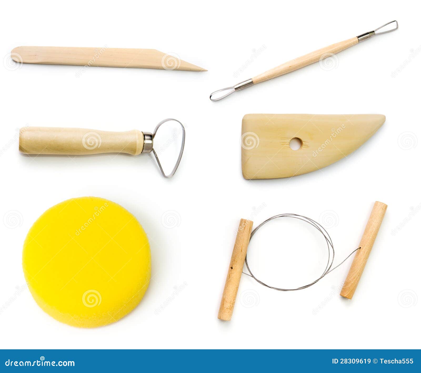 Pottery tools stock image. Image of equipment, wire, wooden - 28309619