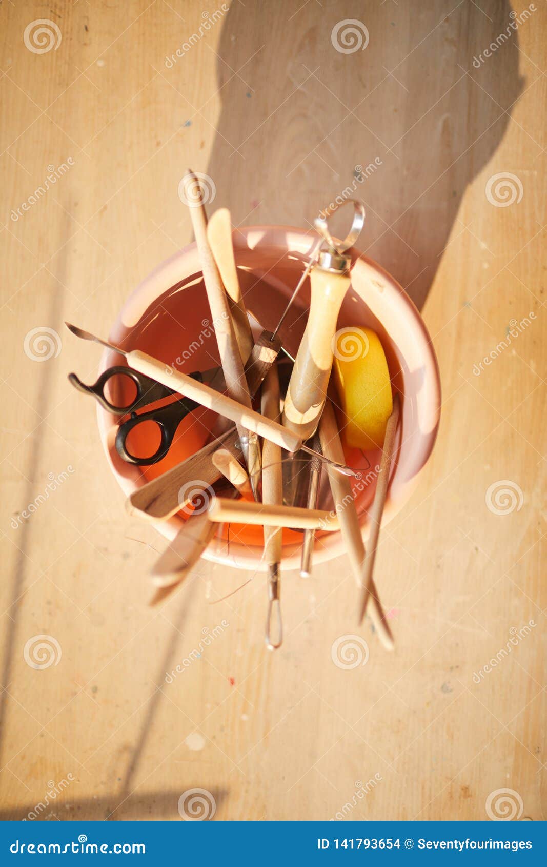 Pottery Tools stock photo. Image of ceramics, school - 141793654
