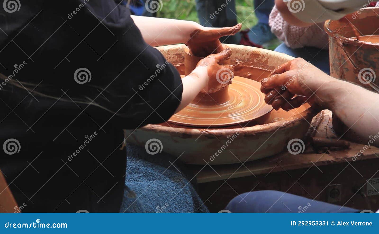Pottery Training. Making a Clay Pot on a Potter S Wheel. Manufacturing ...