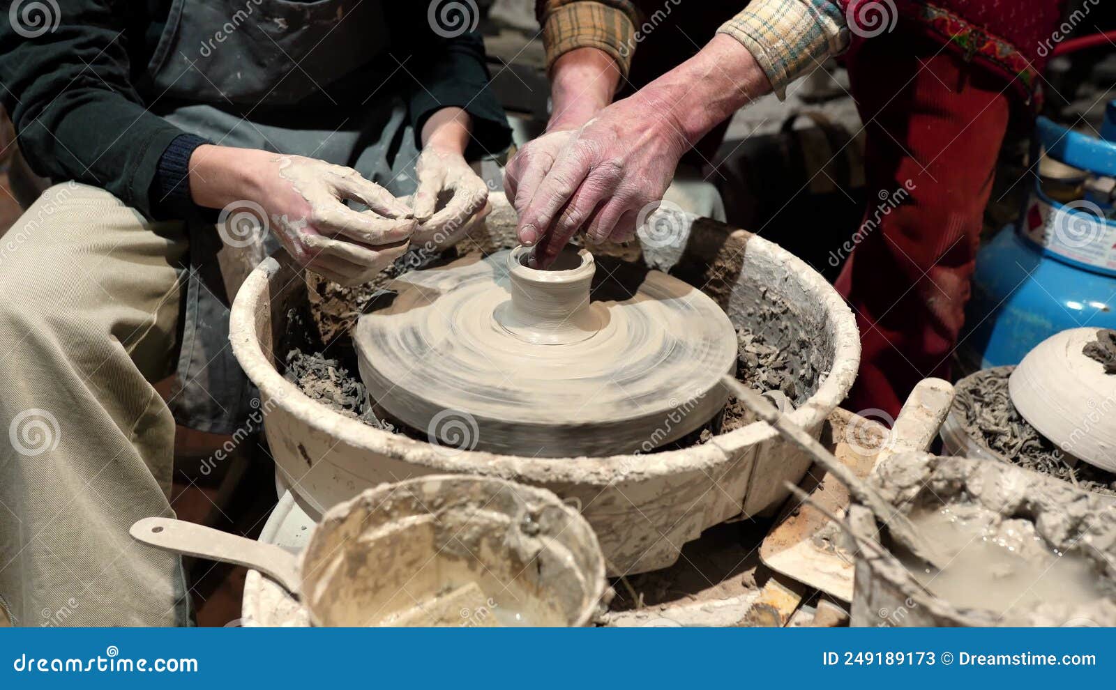 Pottery Training in Potter S Workshop Stock Video - Video of learning ...