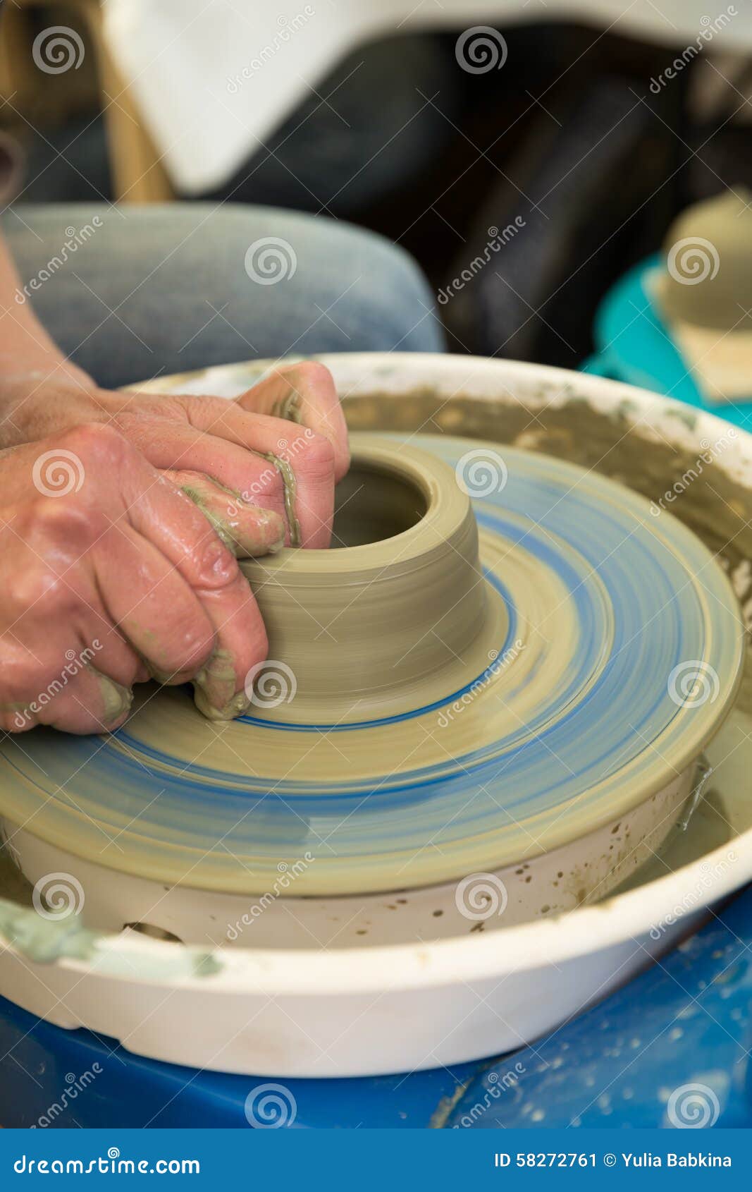 Pottery wheel stock image. Image of ceramic, skilled - 58272761