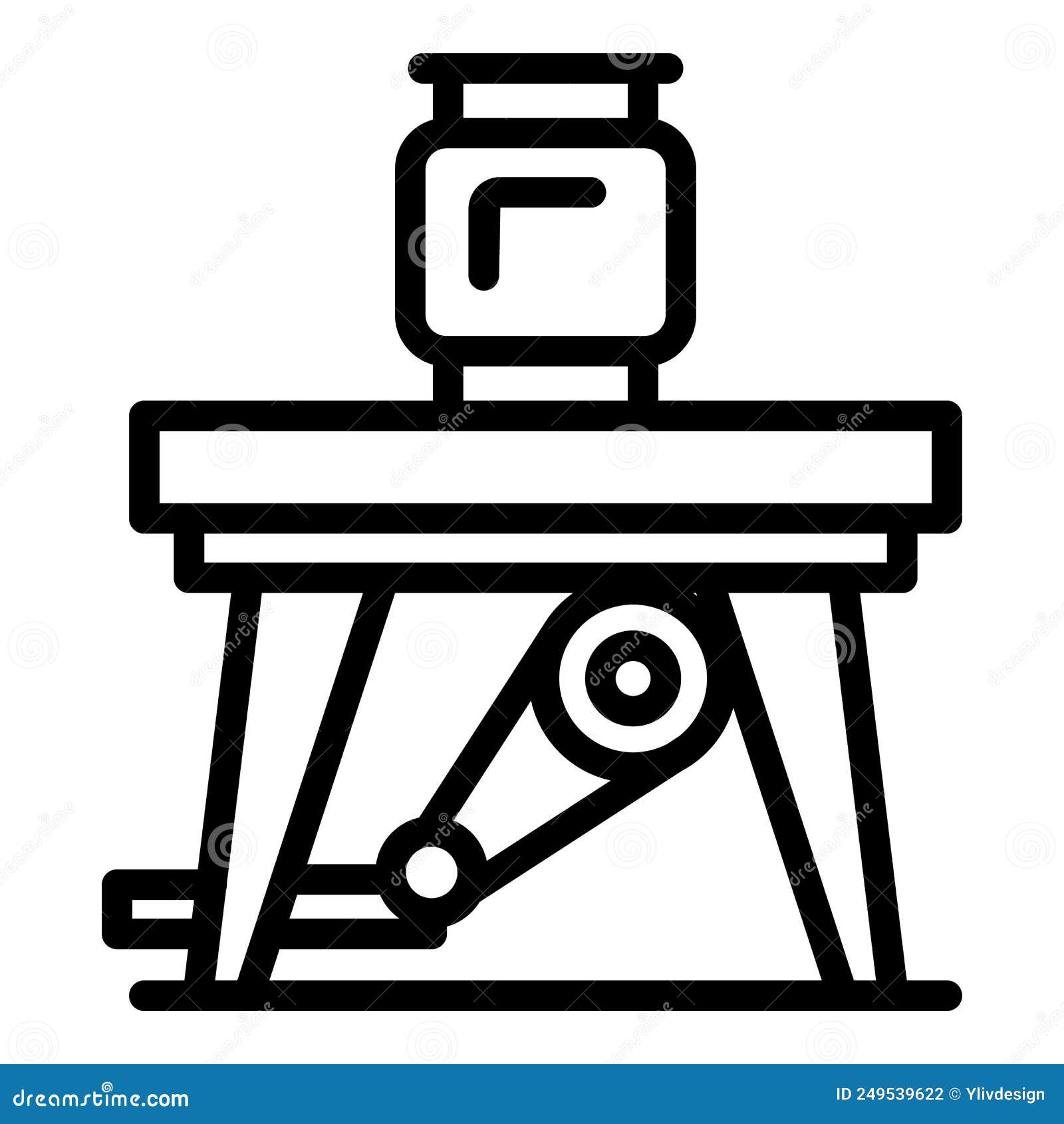 Pottery Wheel Table Icon Outline Vector. Art Class Stock Illustration ...