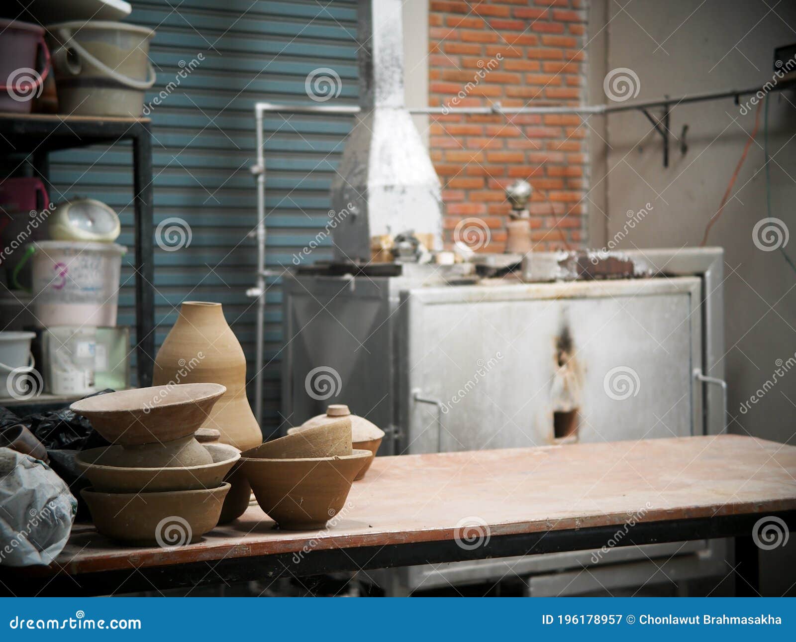 Pottery On Work, Plaster Mould For Ceramic Slip Casting And Others ...
