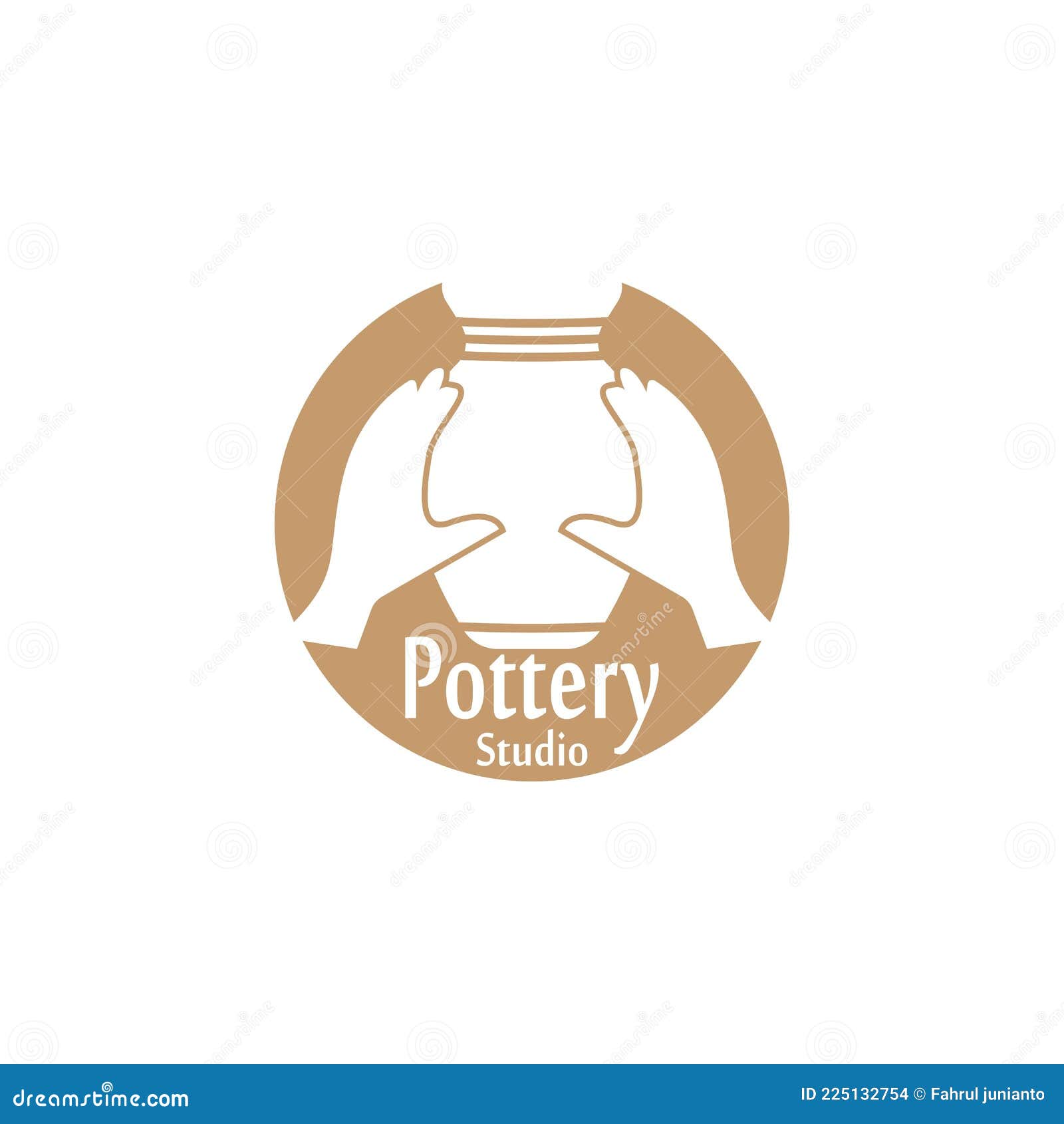 Pottery Workshop Studio Logo Vector Template Stock Vector ...
