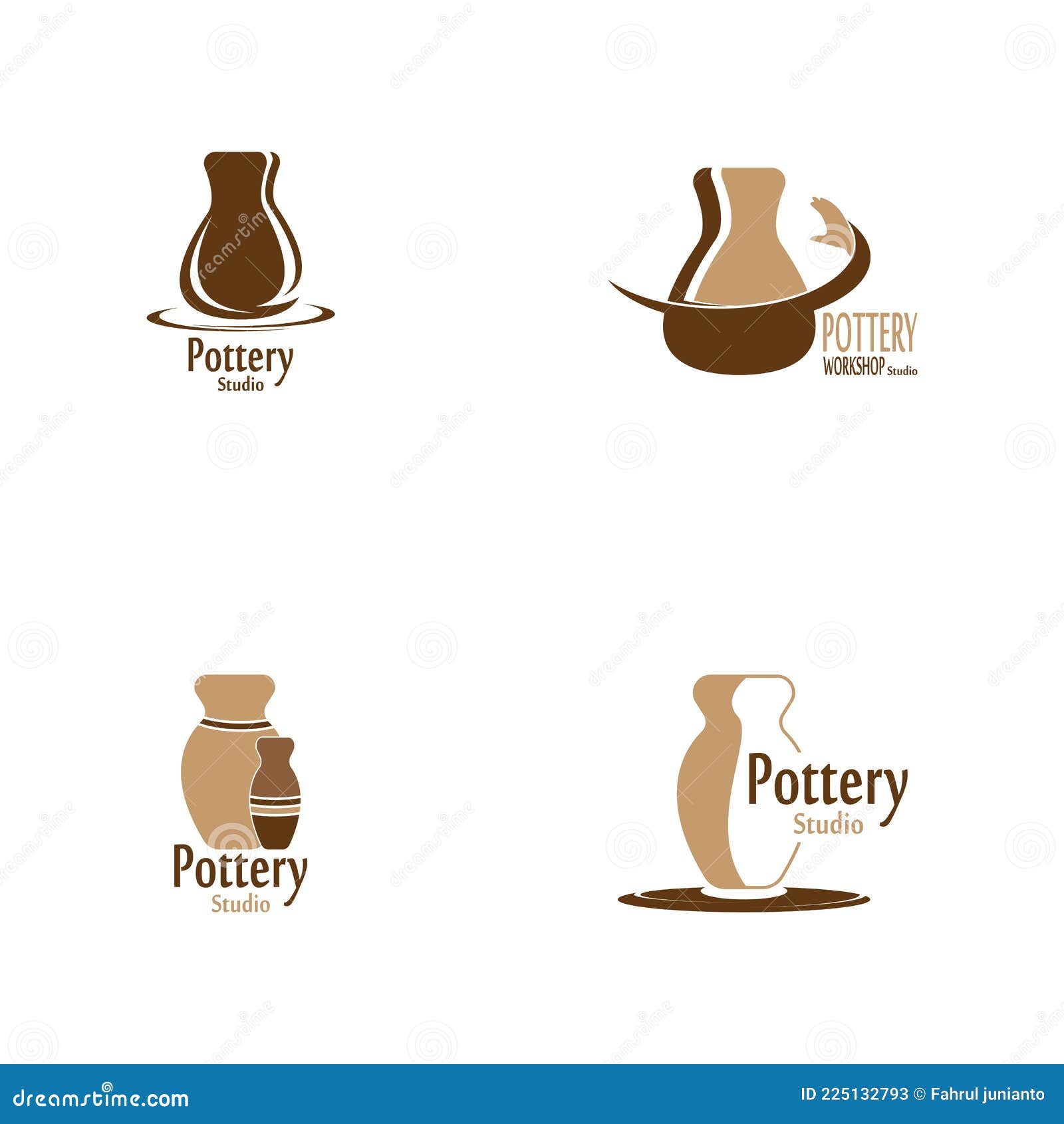 Pottery Workshop Studio Logo Vector Template Stock Vector ...