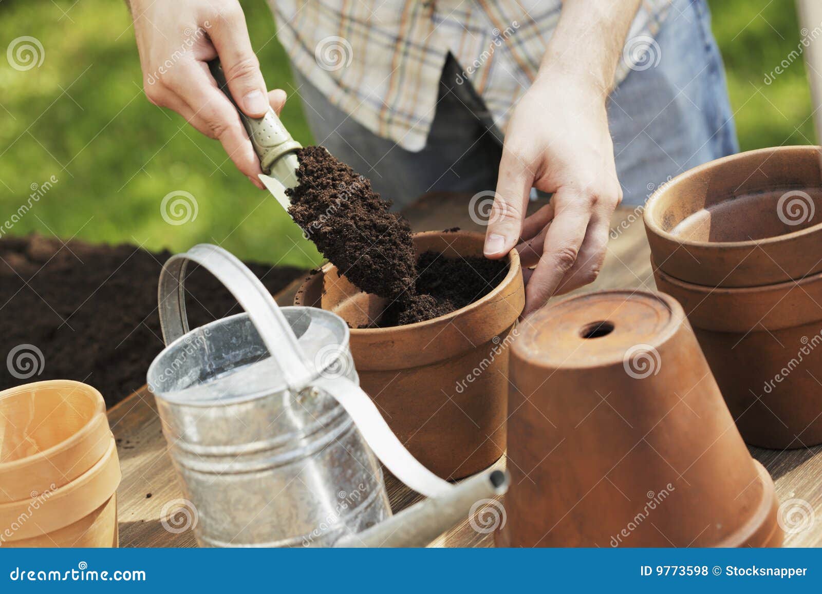 Potting stock photo. Image of hobby, puts, clay, adds - 9773598