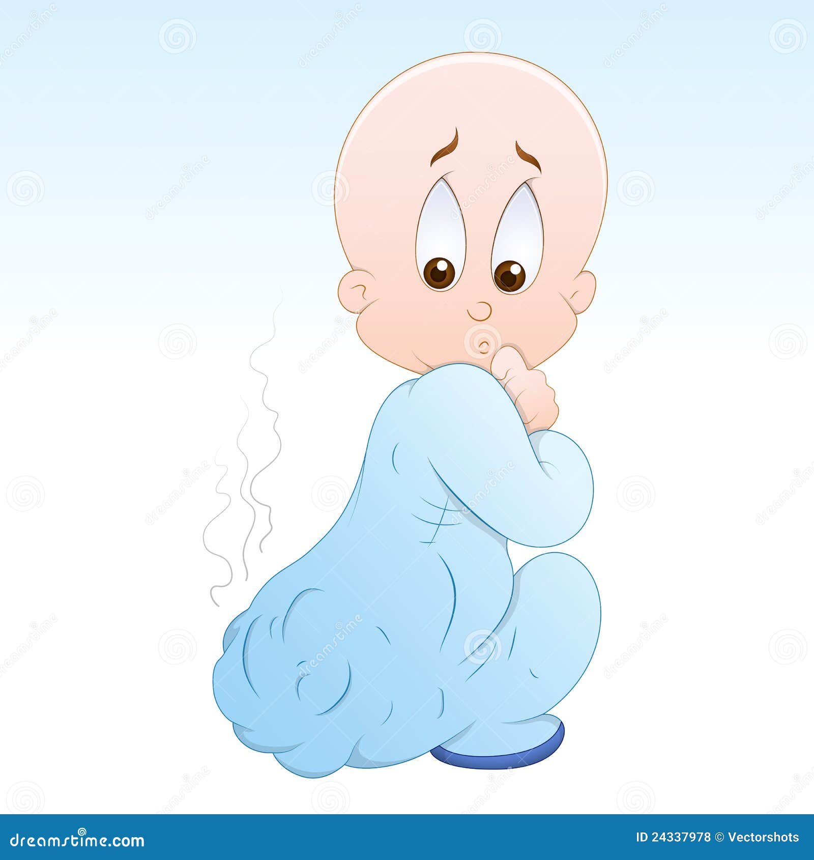 Potty Time - Baby Vector Illustration Stock Vector - Illustration of ...
